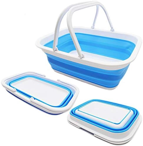 9.2L (2.37Gallon) Collapsible Tub with Handle - Portable Outdoor Picnic ...