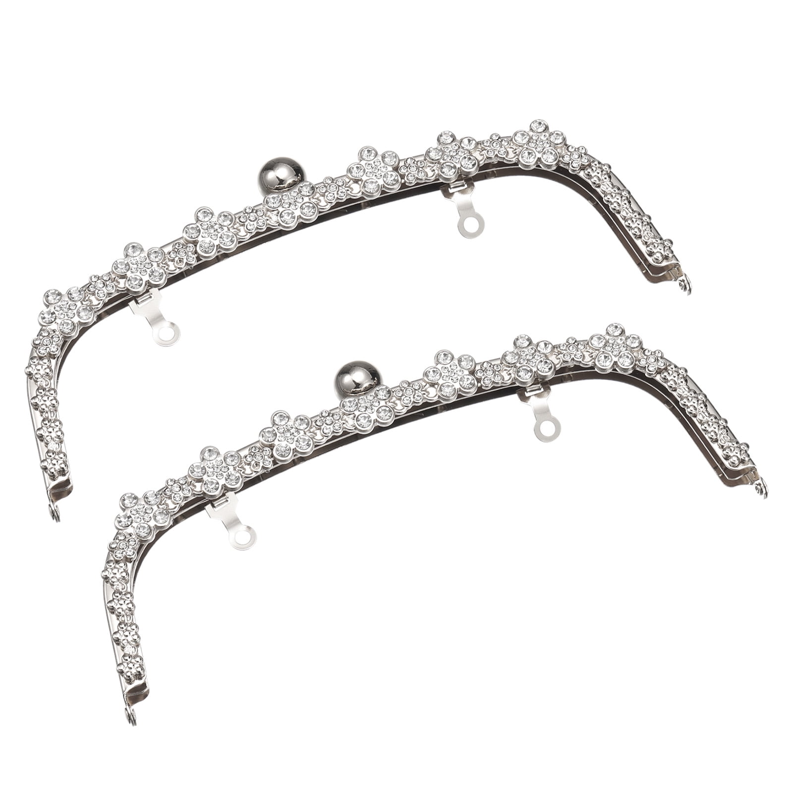 9" 2Pcs Kiss Lock Clasp Frame Arch Flower Embossed Clutch Frame for ...