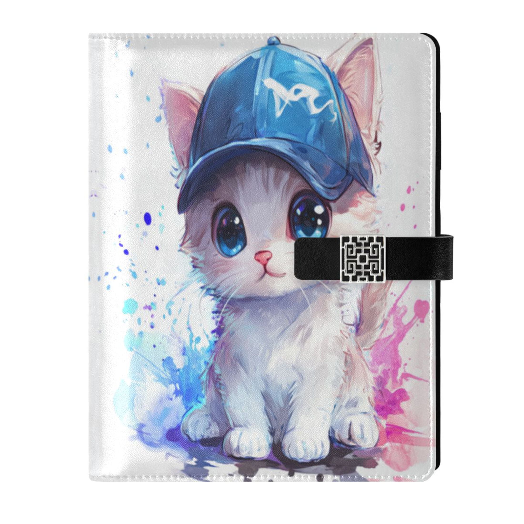 9.2x6.7 inch Leather Notebook 100 Sheets, Multi-Pocket Design & Pen ...