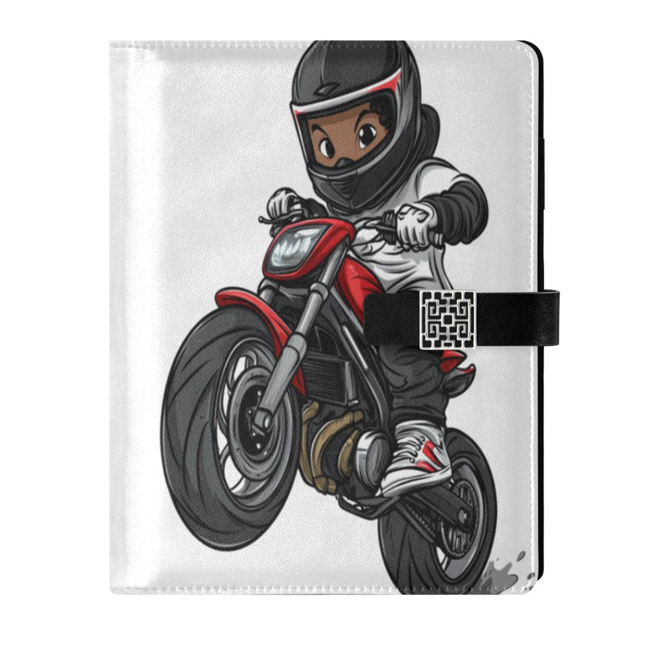 9.2x6.7 inch Leather Notebook 100 Sheets, Multi-Pocket Design & Pen ...