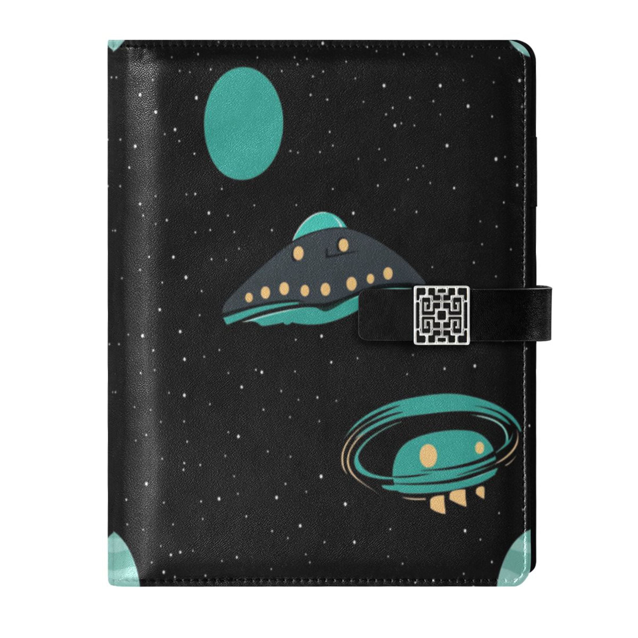 9.2x6.7 inch Leather Notebook 100 Sheets, Multi-Pocket Design & Pen ...