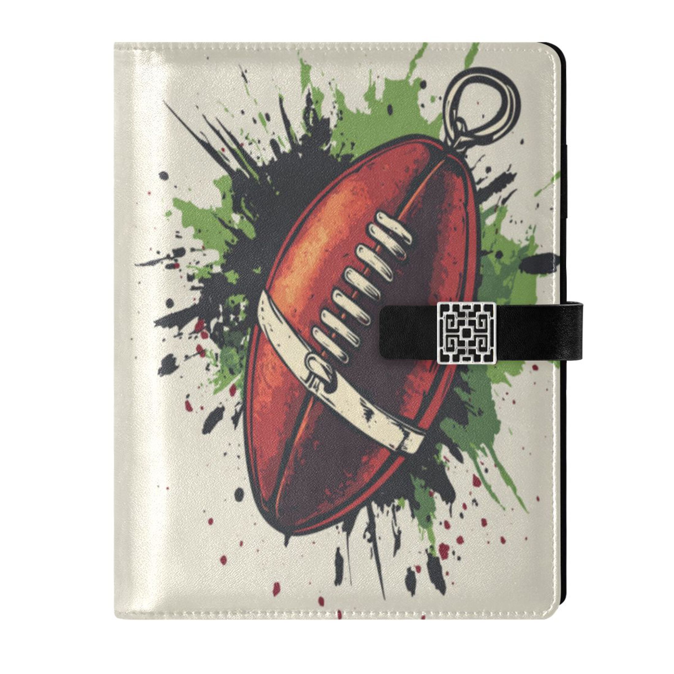 9.2x6.7 inch Leather Notebook 100 Sheets, Multi-Pocket Design & Pen ...