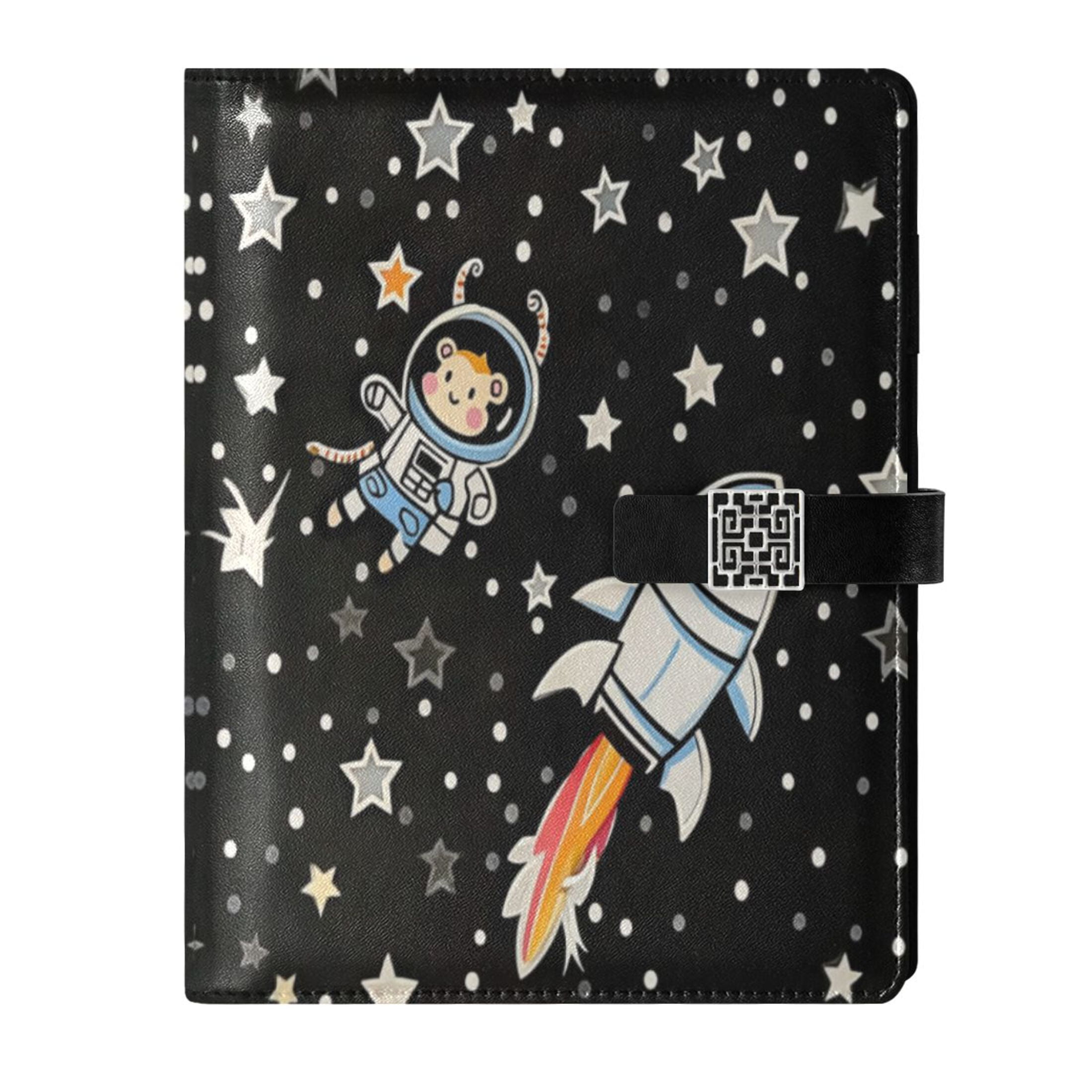 9.2x6.7 inch Leather Notebook 100 Sheets, Multi-Pocket Design & Pen ...