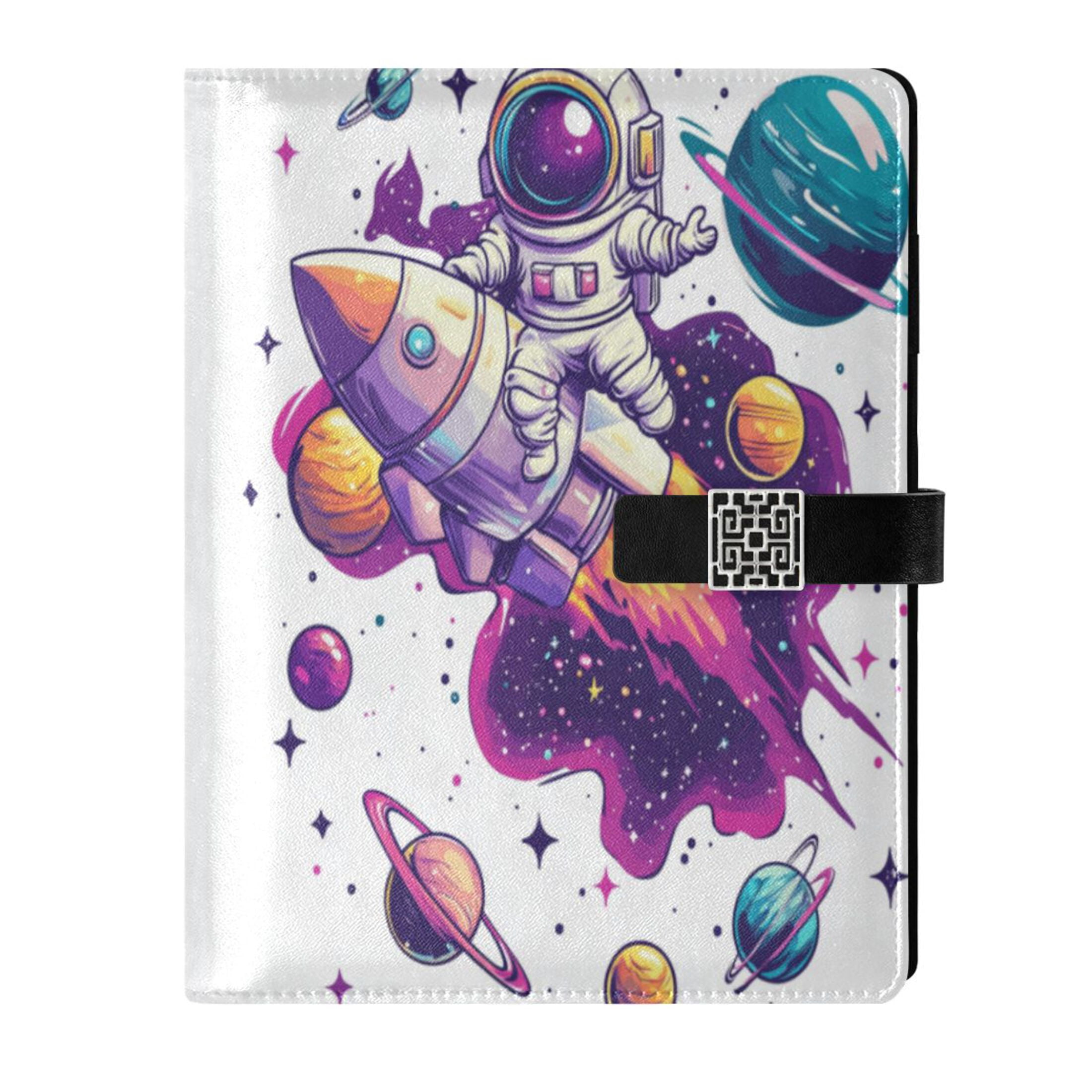 9.2x6.7 inch Leather Notebook 100 Sheets, Multi-Pocket Design & Pen ...