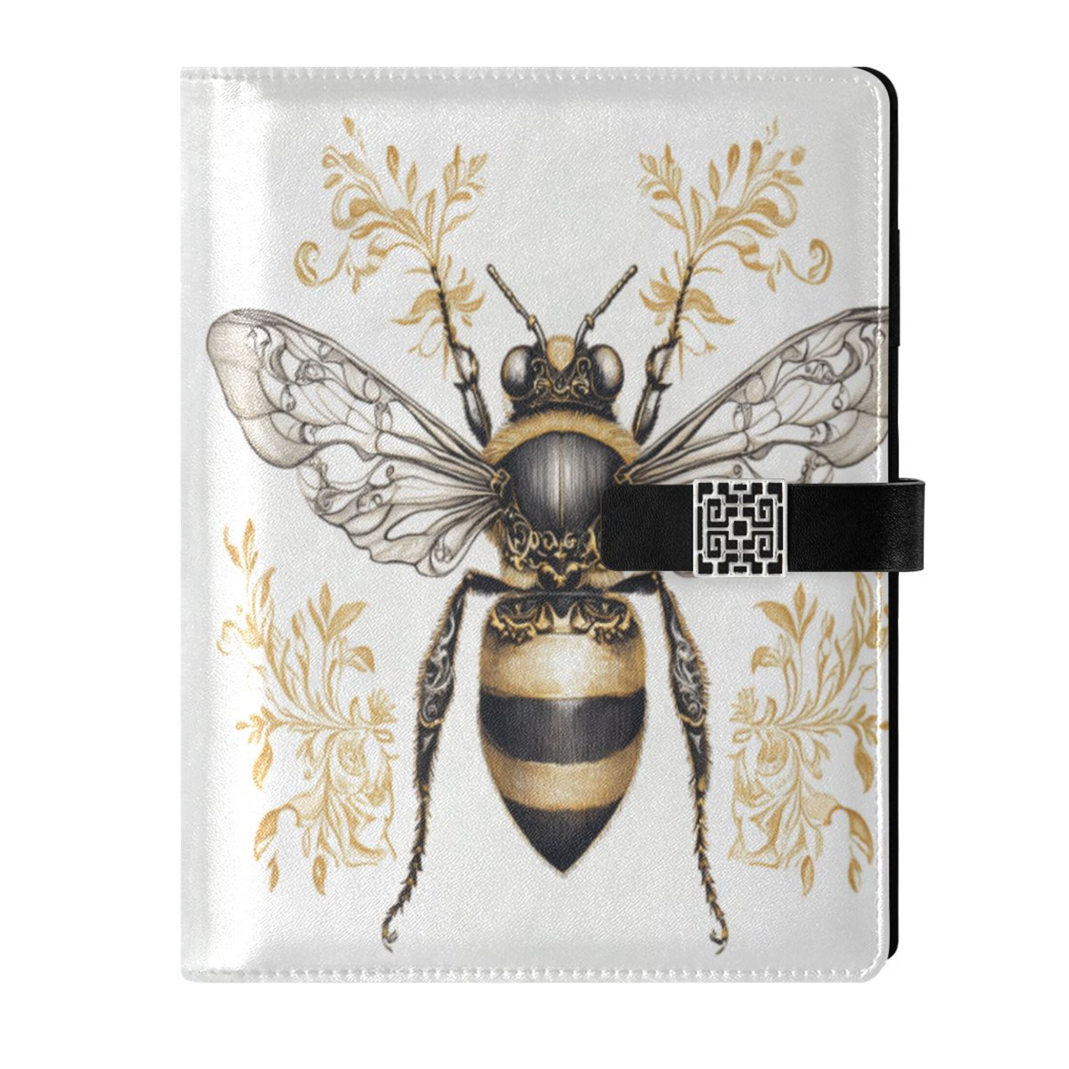 9.2x6.7 inch Leather Notebook 100 Sheets, Multi-Pocket Design & Pen ...