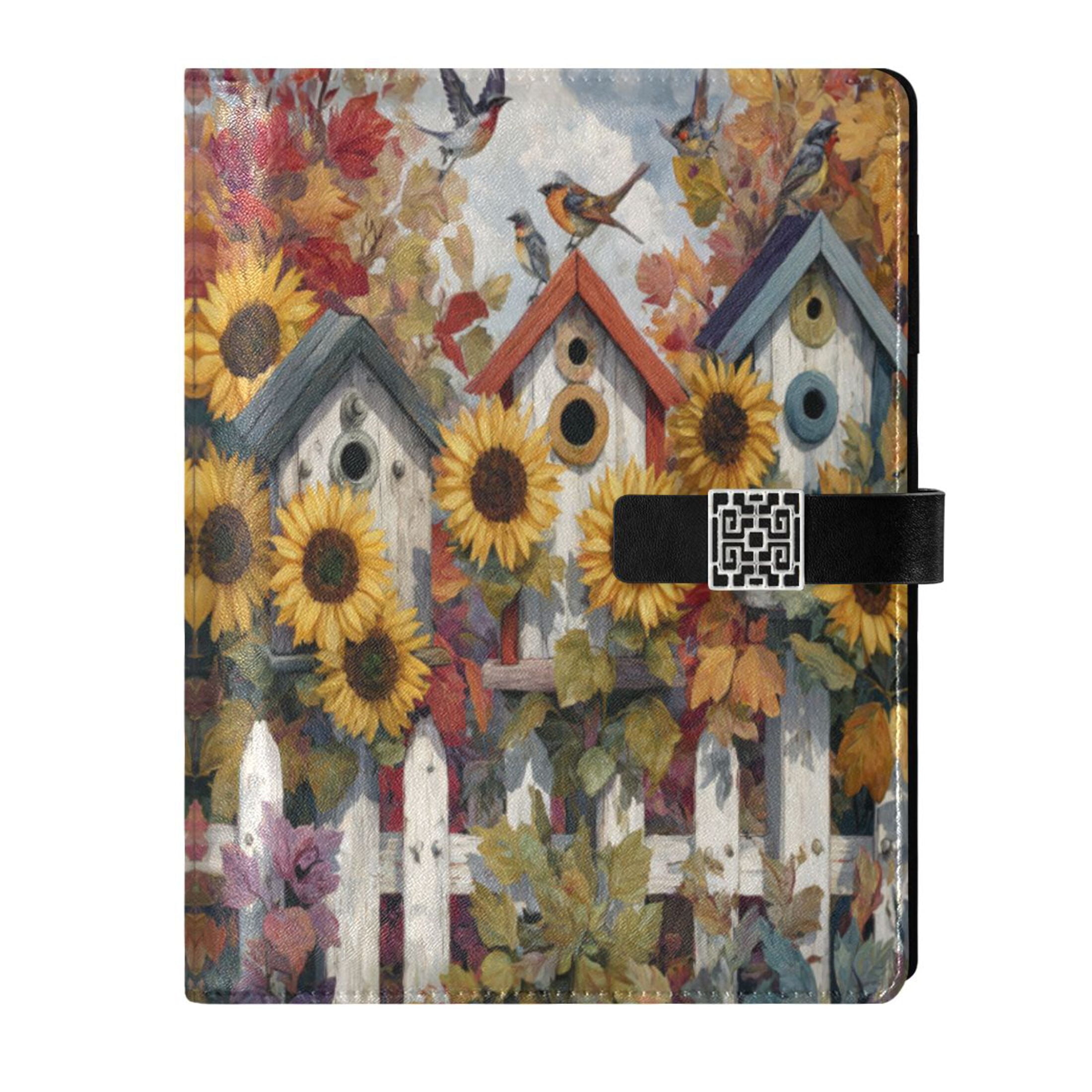 9.2x6.7 inch Leather Notebook 100 Sheets, Multi-Pocket Design & Pen ...