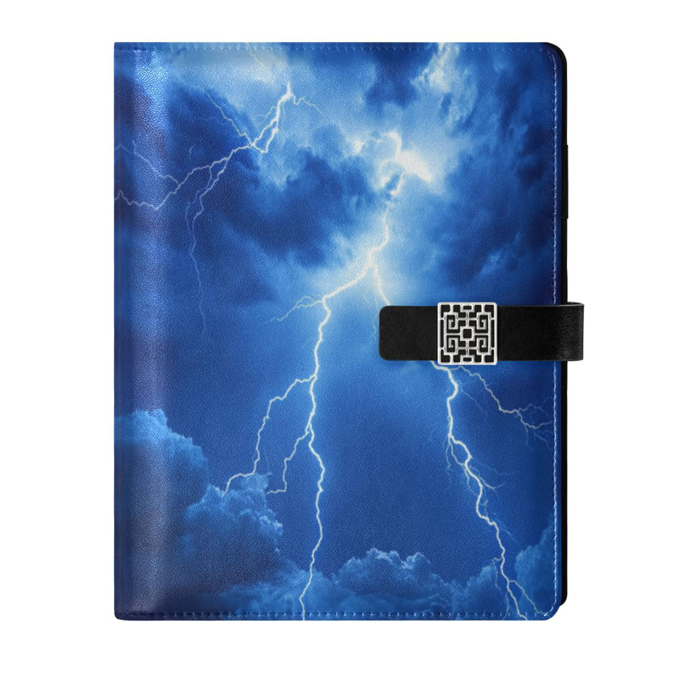 9.2x6.7 inch Leather Notebook 100 Sheets, Multi-Pocket Design & Pen ...