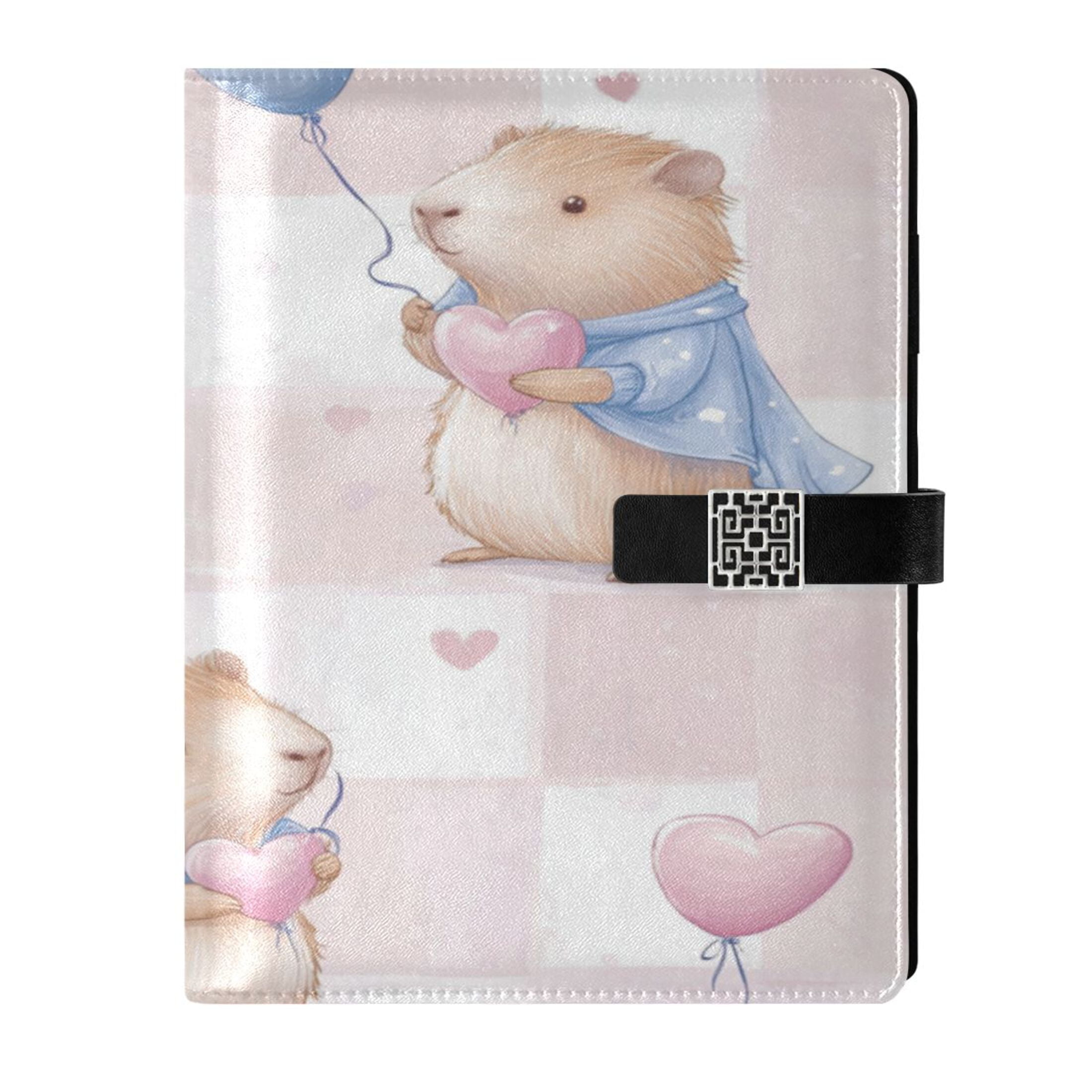 9.2x6.7 inch Leather Notebook 100 Sheets, Multi-Pocket Design & Pen ...