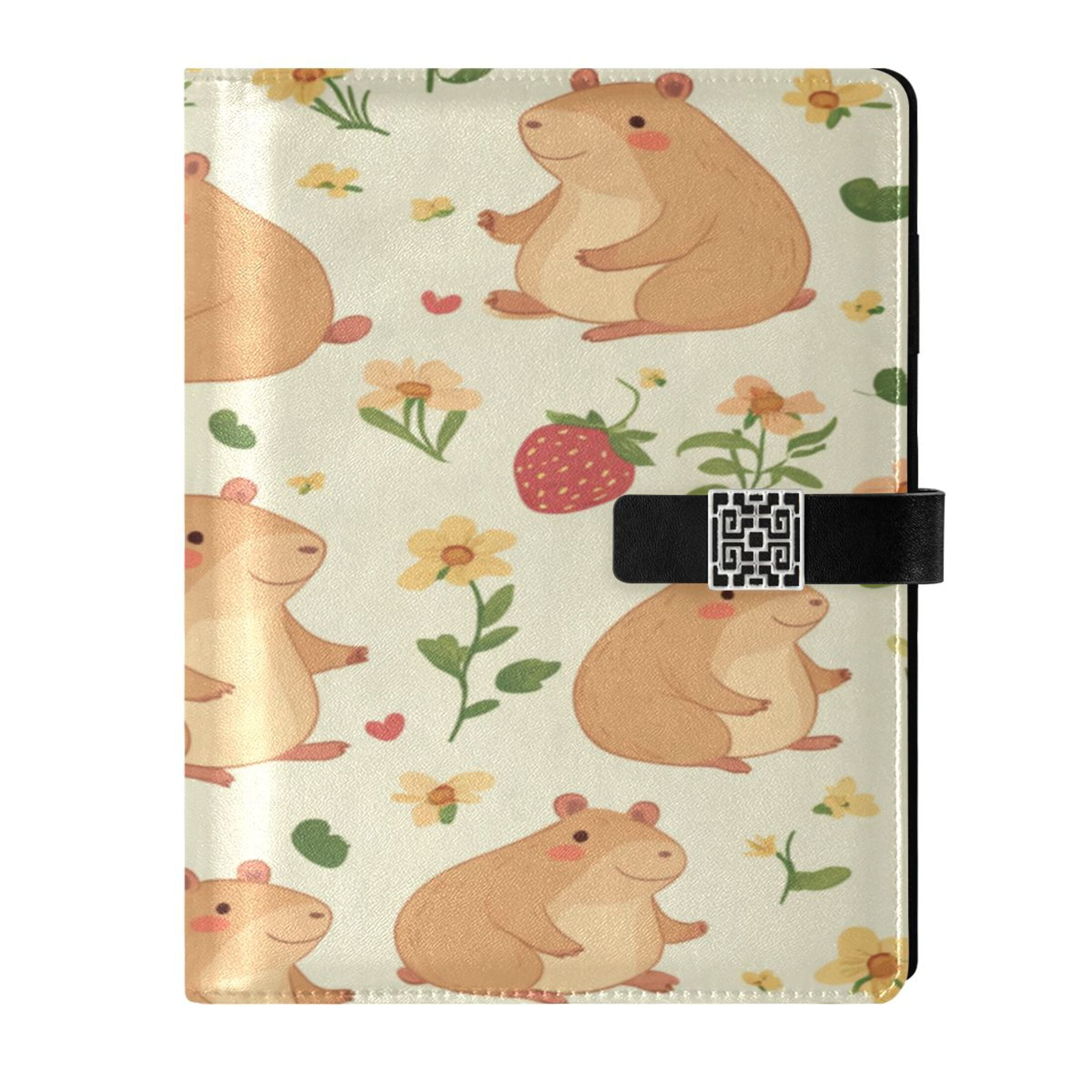 9.2x6.7 inch Leather Notebook 100 Sheets, Multi-Pocket Design & Pen ...