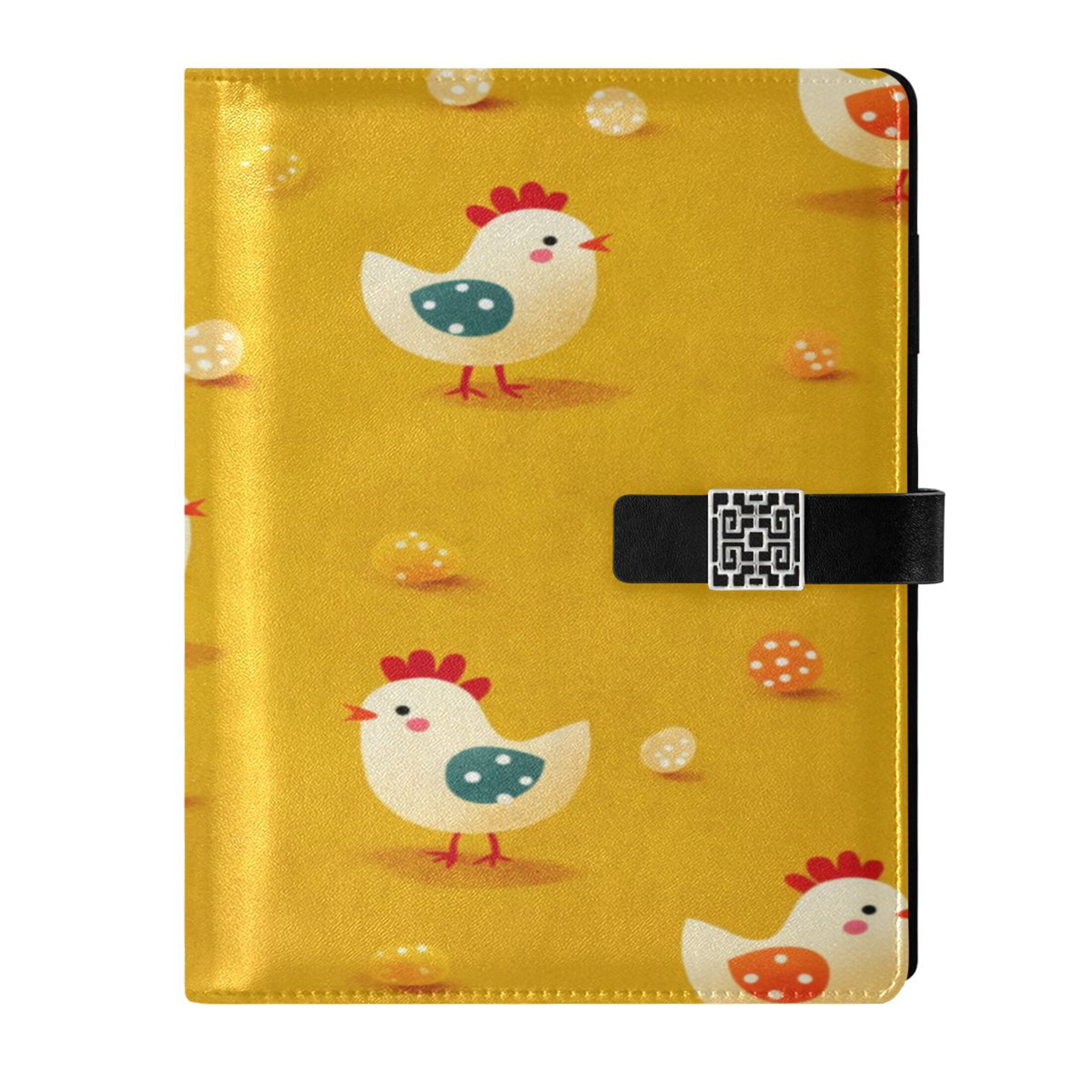 9.2x6.7 inch Leather Notebook 100 Sheets, Multi-Pocket Design & Pen ...