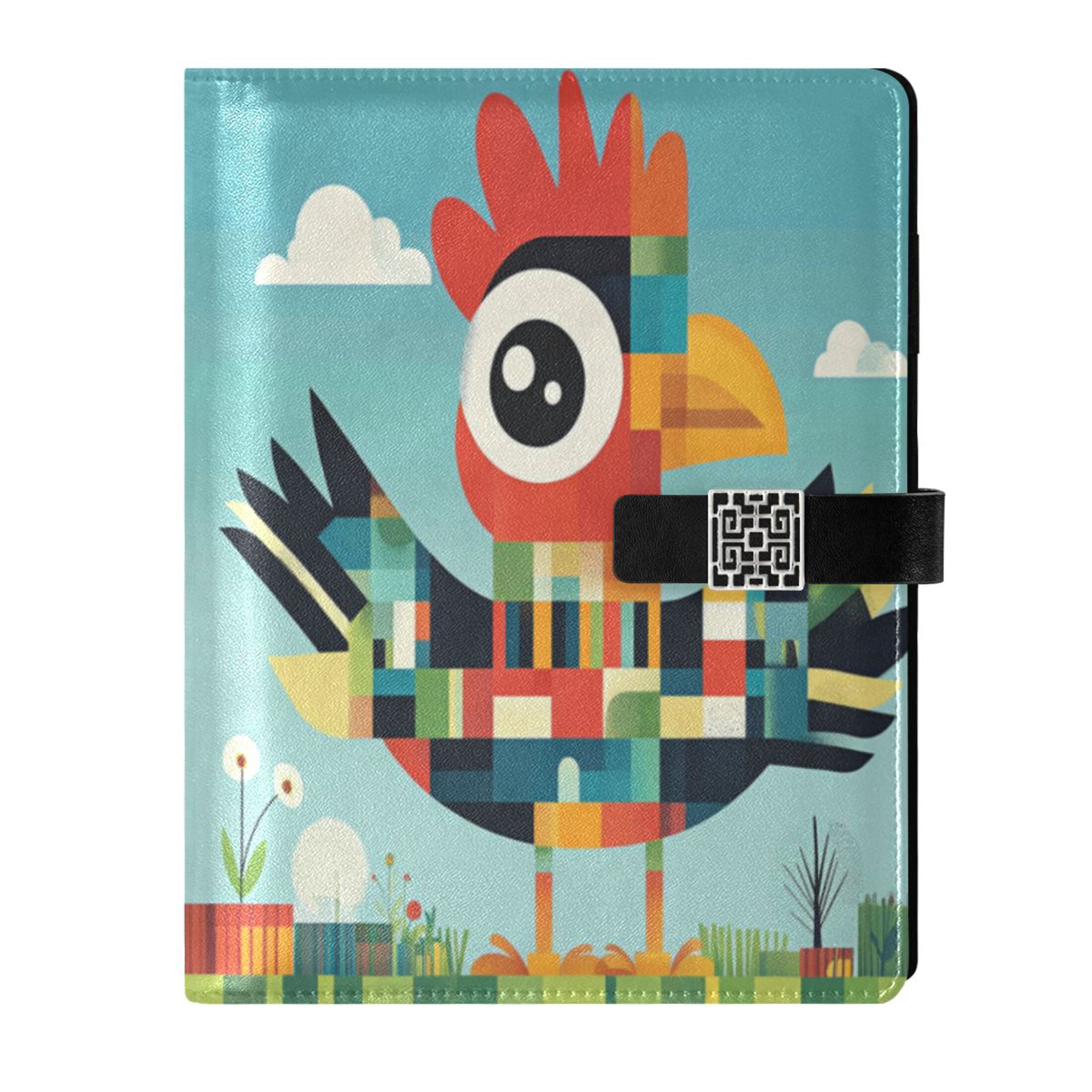 9.2x6.7 inch Leather Notebook 100 Sheets, Multi-Pocket Design & Pen ...