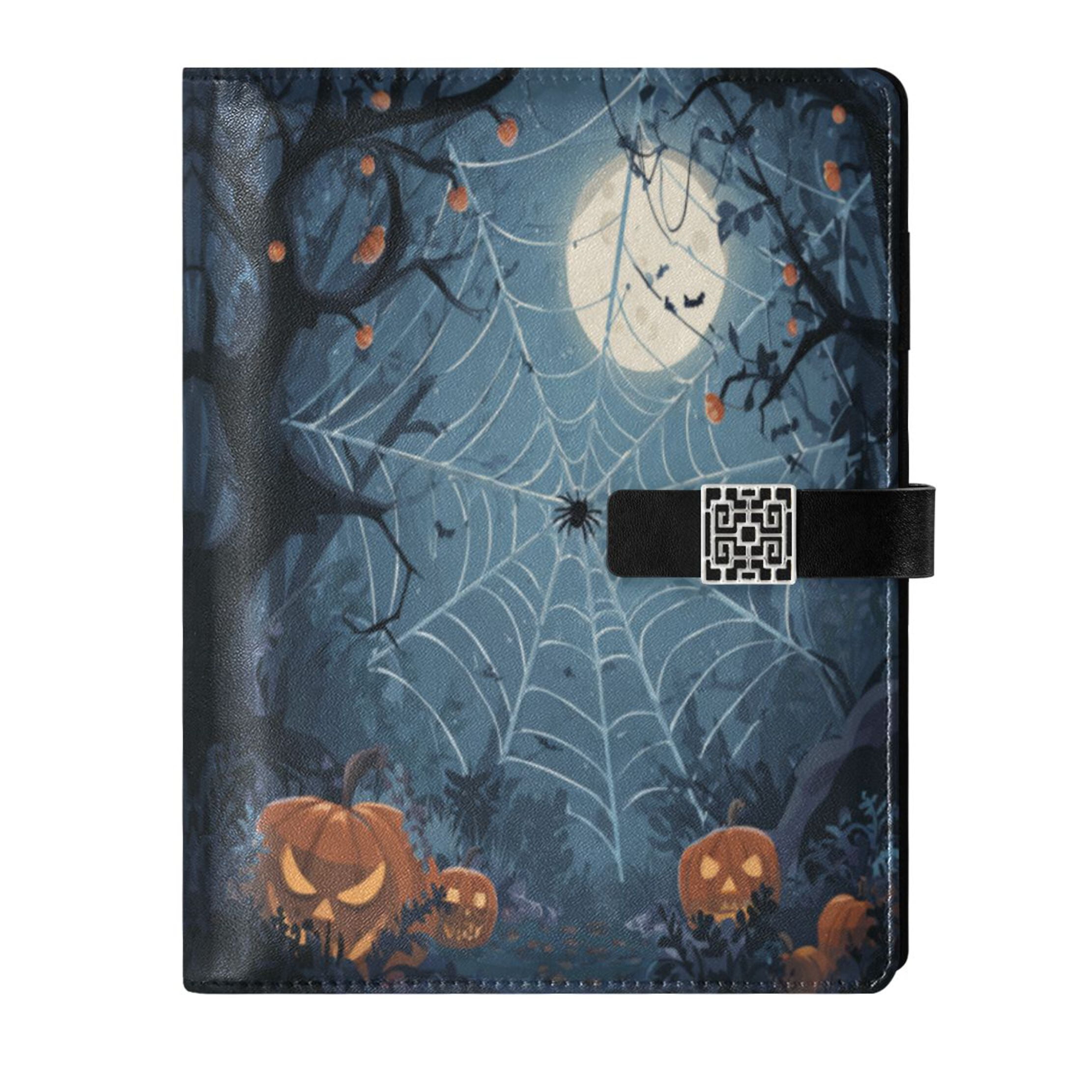 9.2x6.7 inch Leather Notebook 100 Sheets, Multi-Pocket Design & Pen ...
