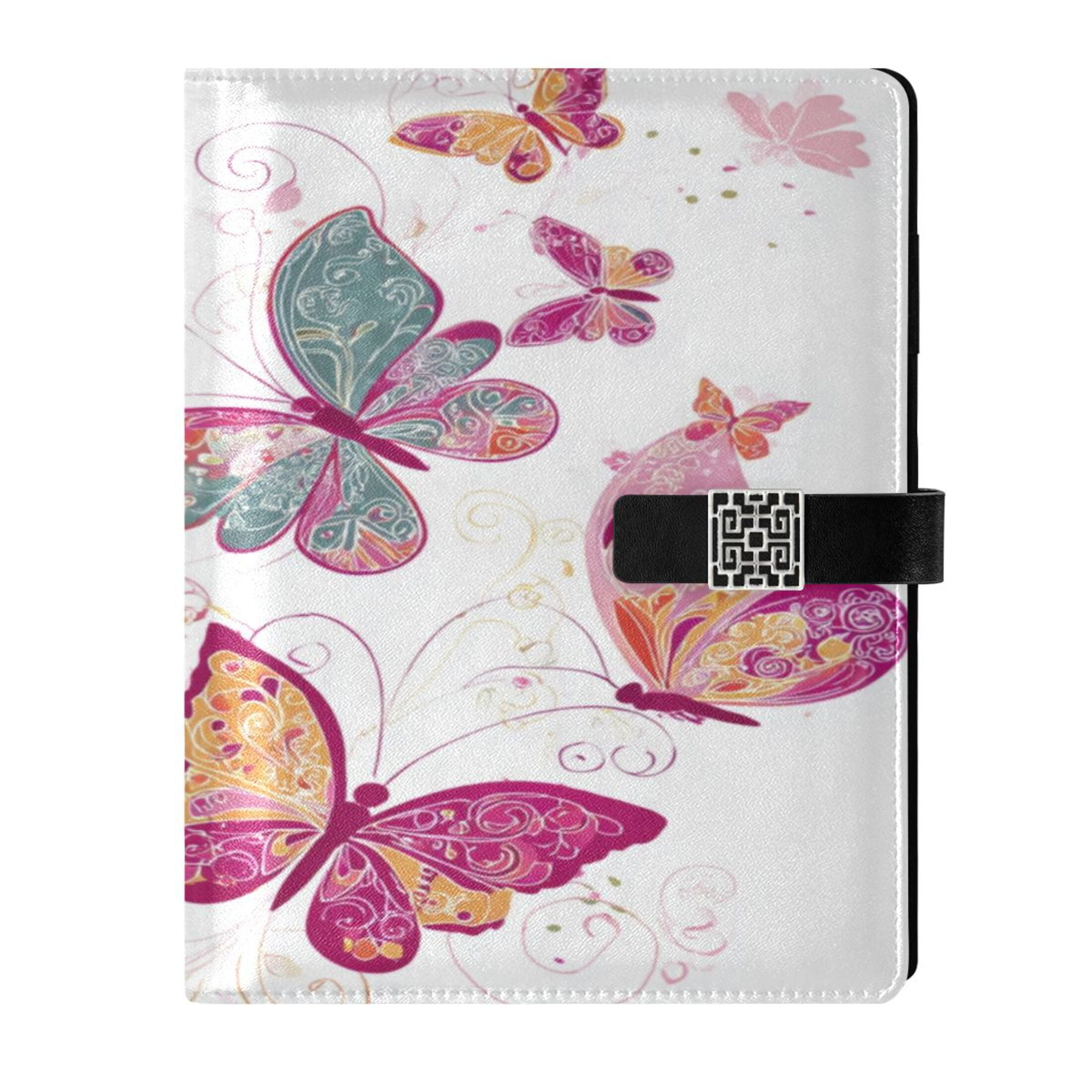 9.2x6.7 inch Leather Notebook 100 Sheets, Multi-Pocket Design & Pen ...