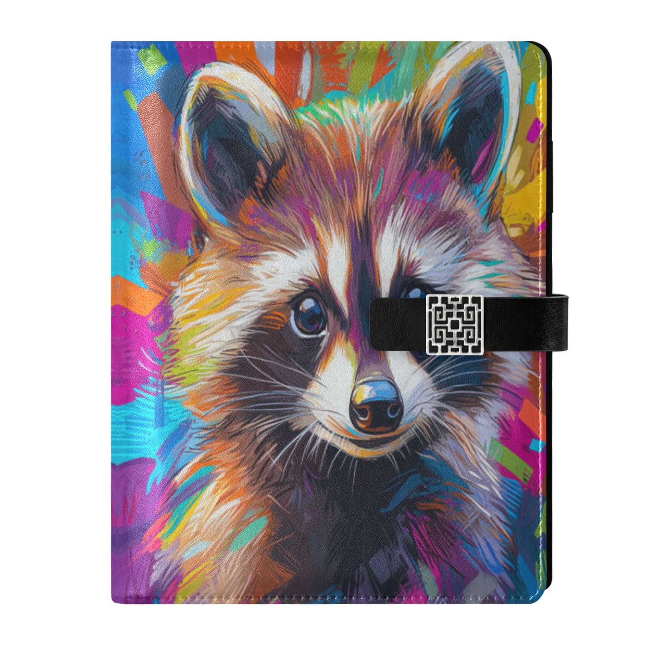 9.2x6.7 inch Leather Notebook 100 Sheets, Multi-Pocket Design & Pen ...