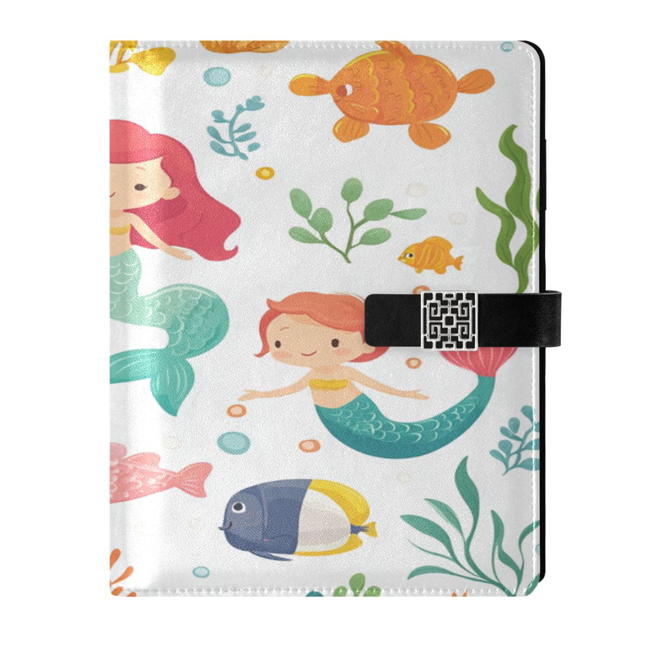 9.2x6.7 inch Leather Notebook 100 Sheets, Multi-Pocket Design & Pen ...