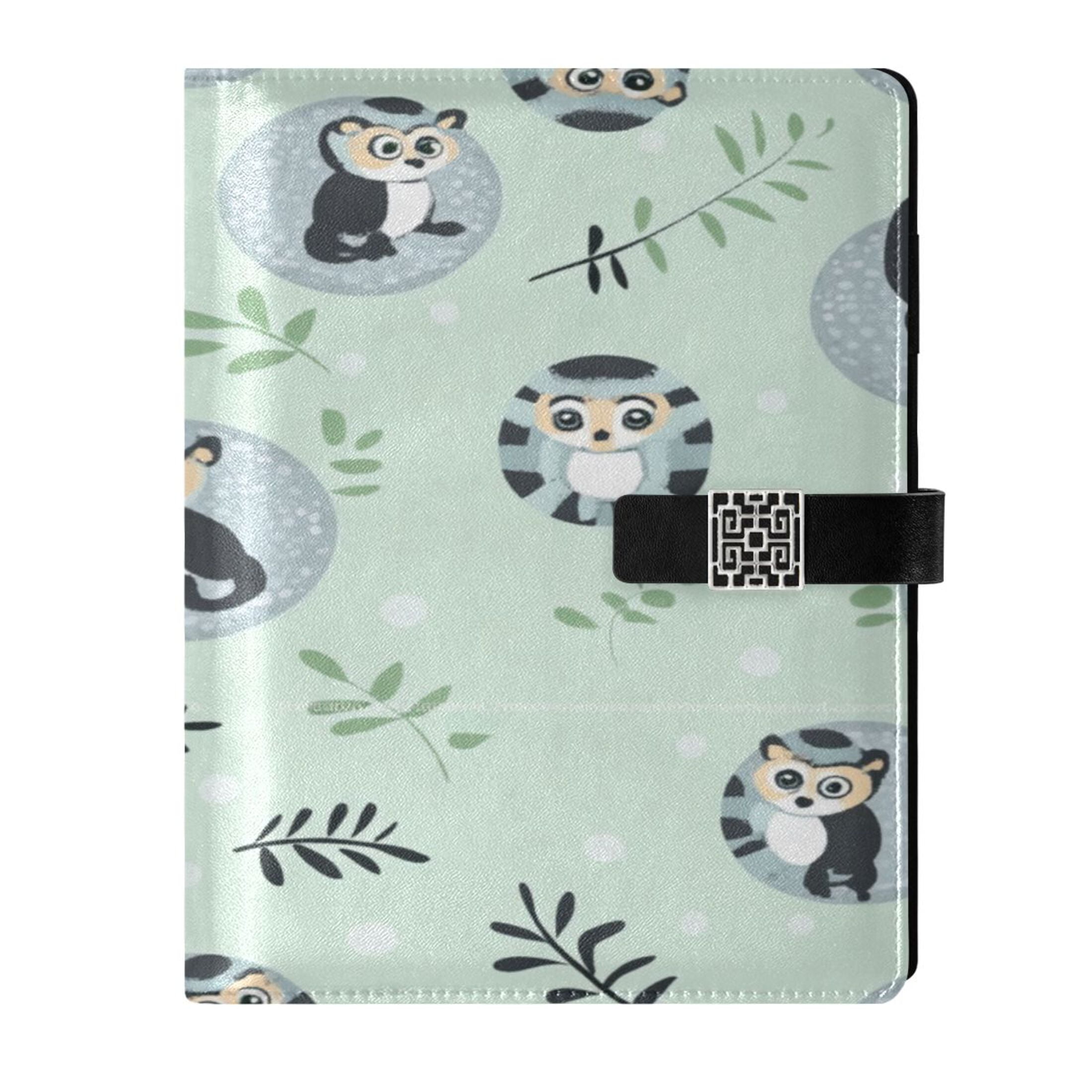 9.2x6.7 inch Leather Notebook 100 Sheets, Multi-Pocket Design & Pen ...