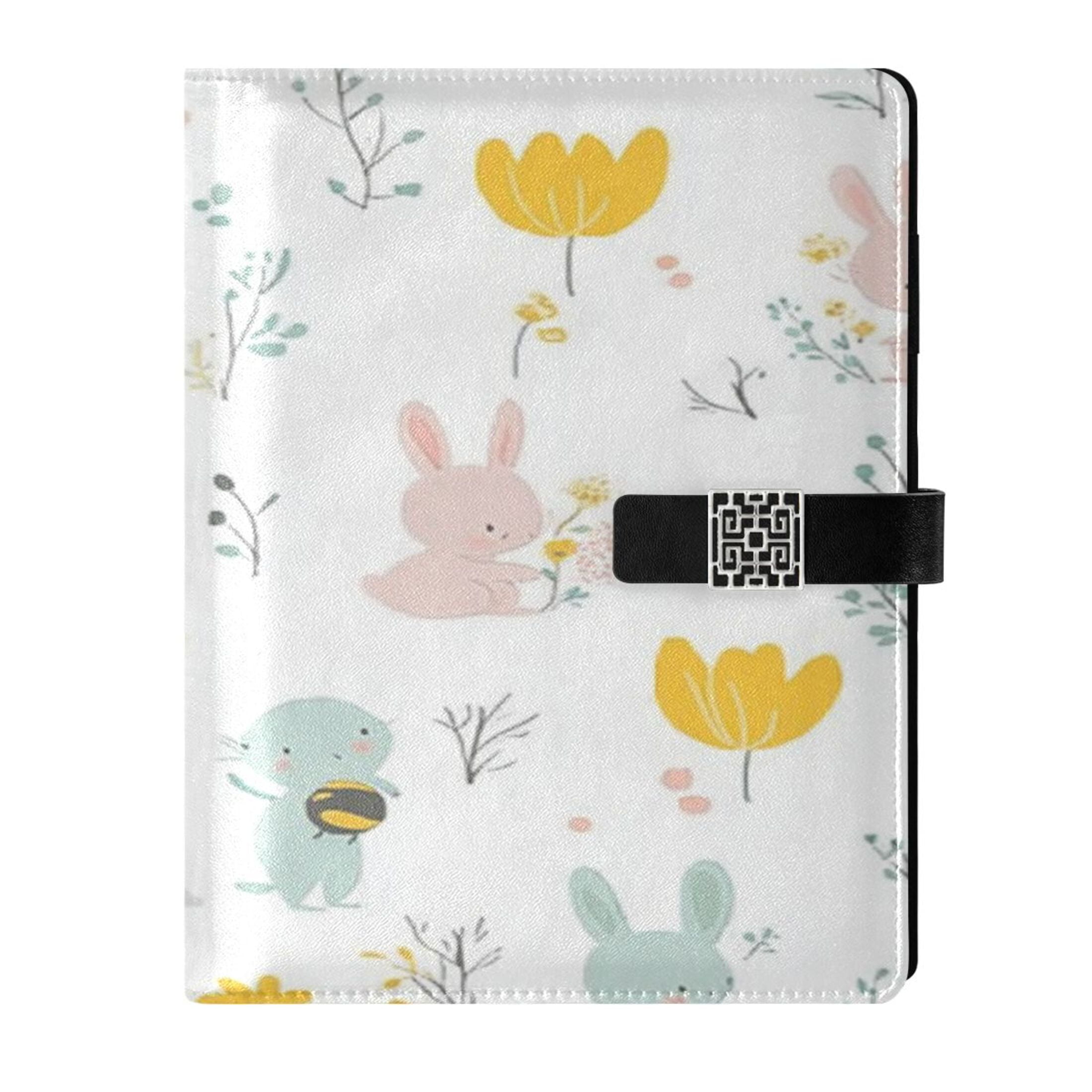 9.2x6.7 inch Leather Notebook 100 Sheets, Multi-Pocket Design & Pen ...