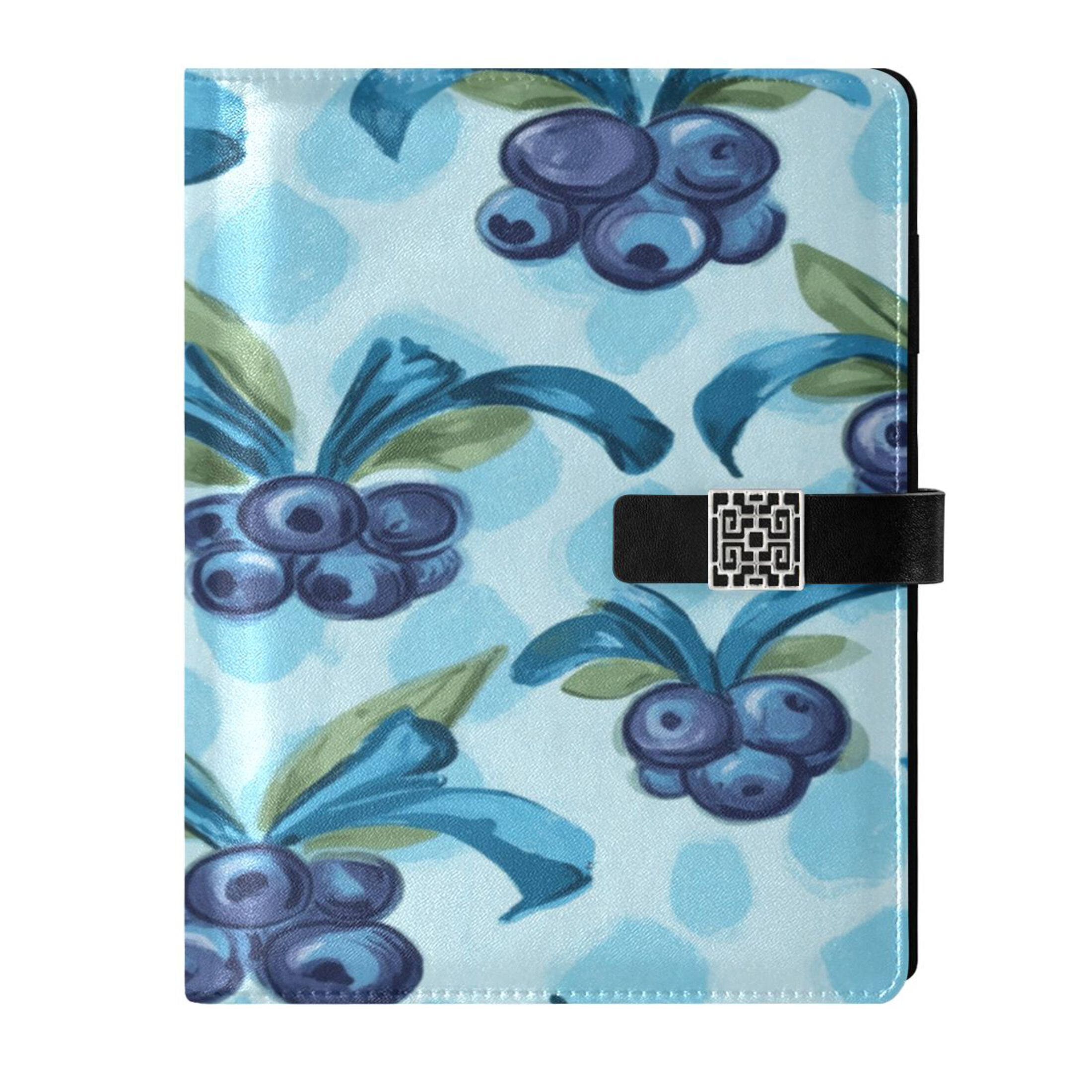 9.2x6.7 inch Leather Notebook 100 Sheets, Multi-Pocket Design & Pen ...