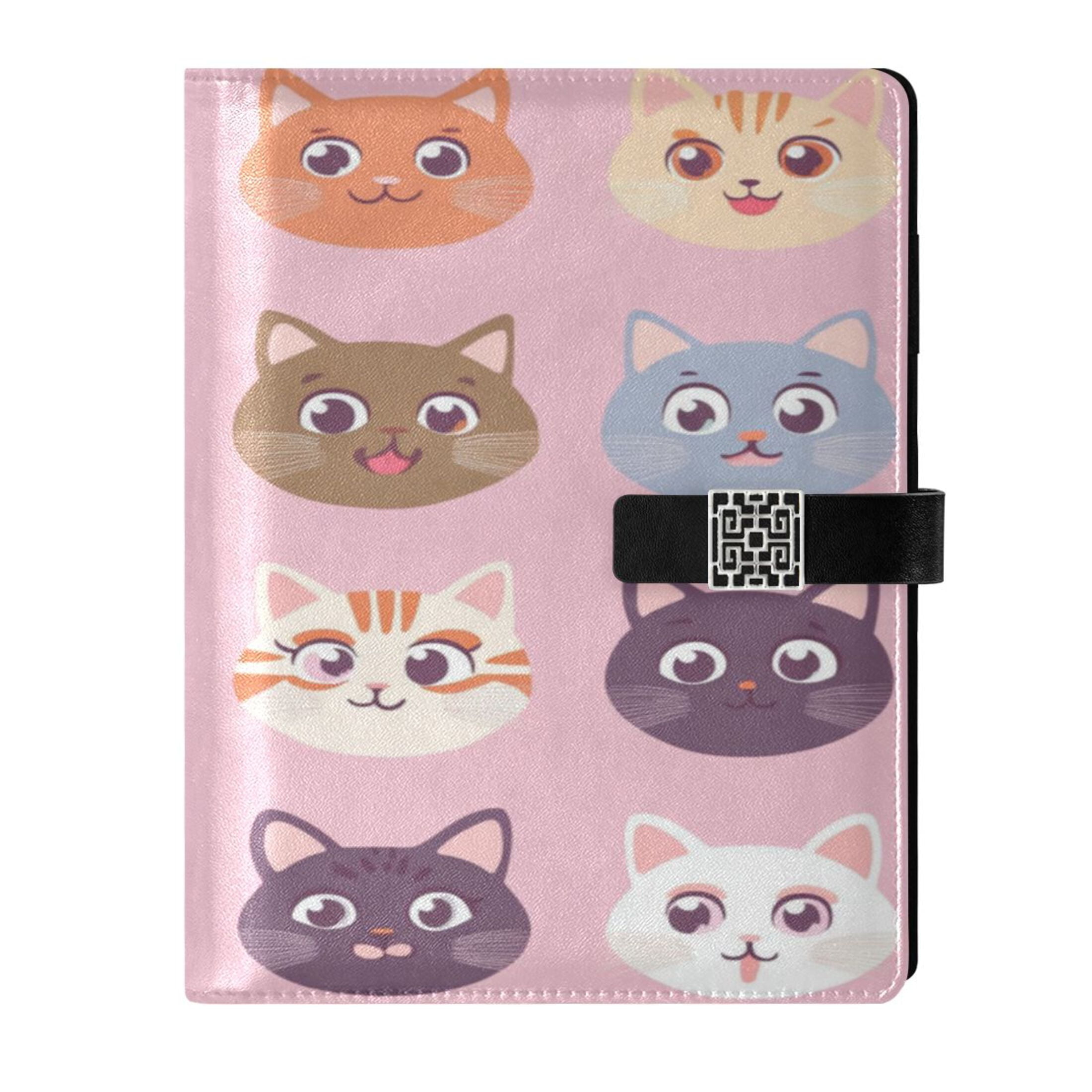 9.2x6.7 inch Leather Notebook 100 Sheets, Multi-Pocket Design & Pen ...