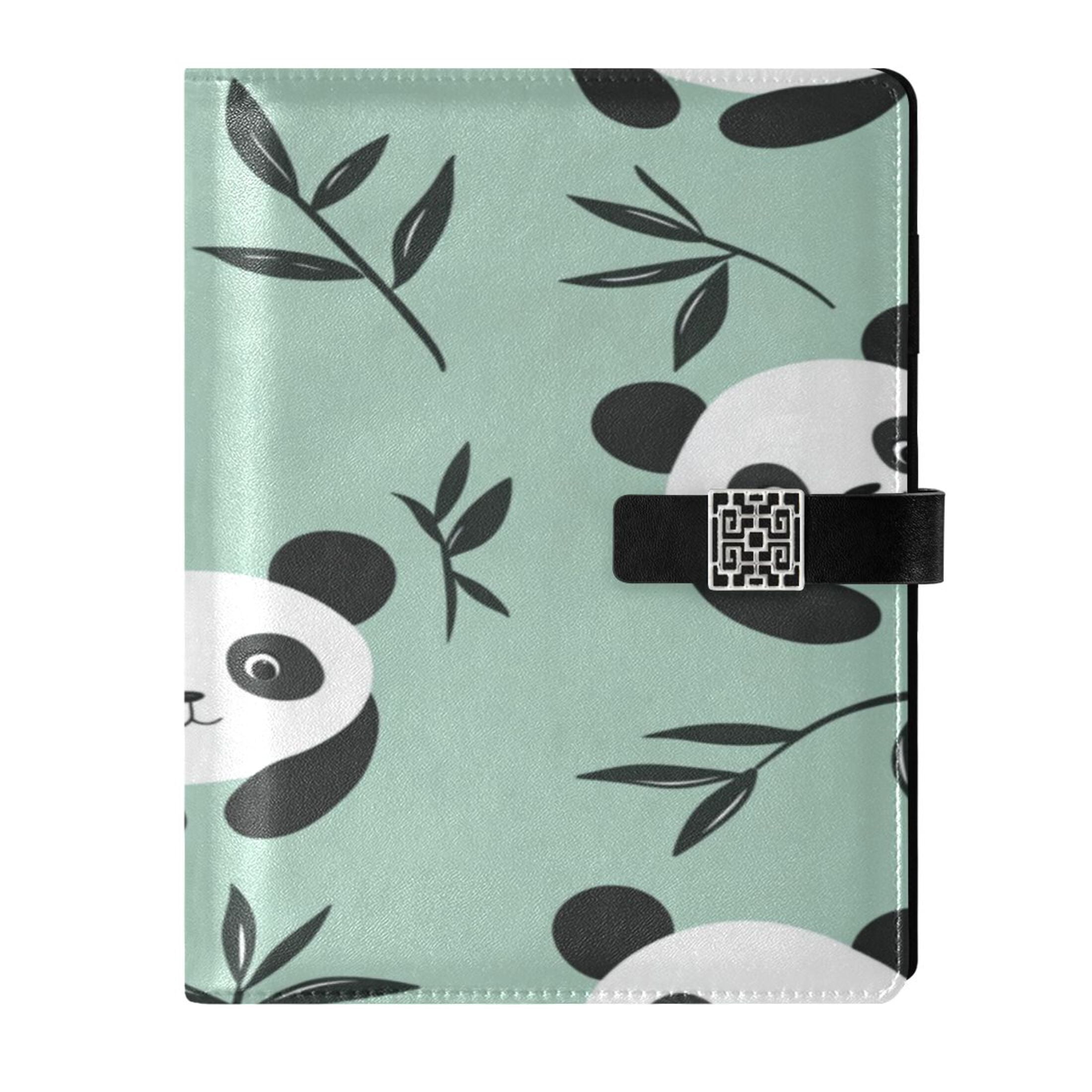 9.2x6.7 inch Leather Notebook 100 Sheets, Multi-Pocket Design & Pen ...