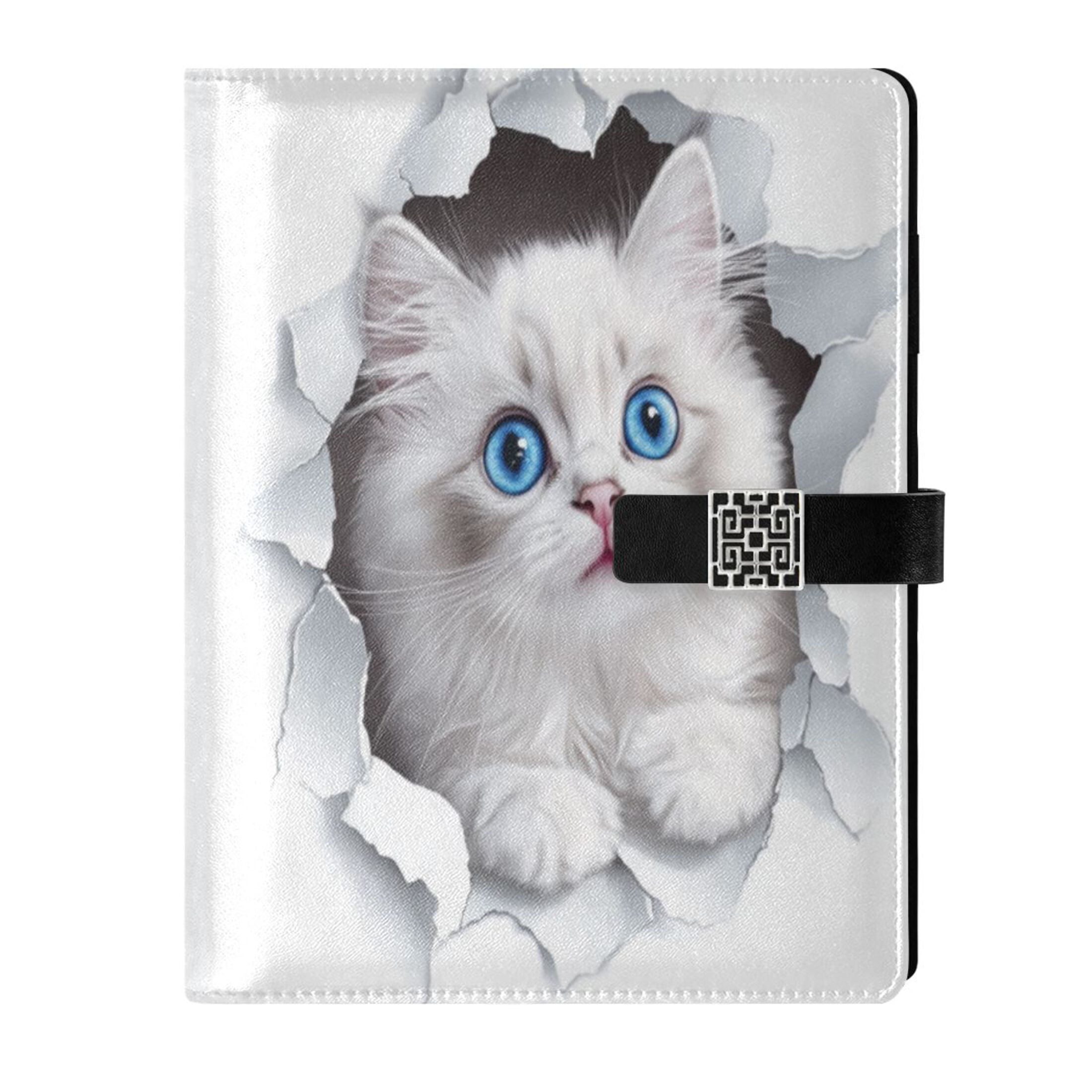 9.2x6.7 inch Leather Notebook 100 Sheets, Multi-Pocket Design & Pen ...