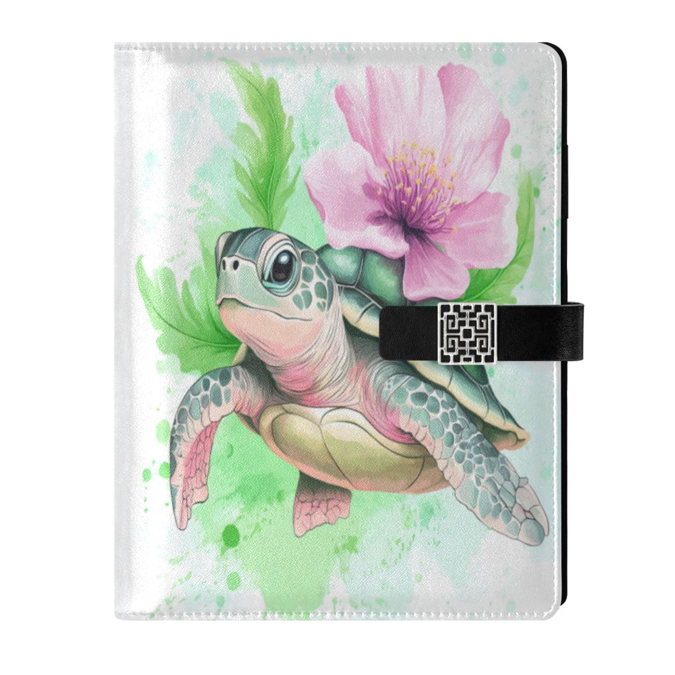 9.2x6.7 inch Leather Notebook 100 Sheets, Multi-Pocket Design & Pen ...