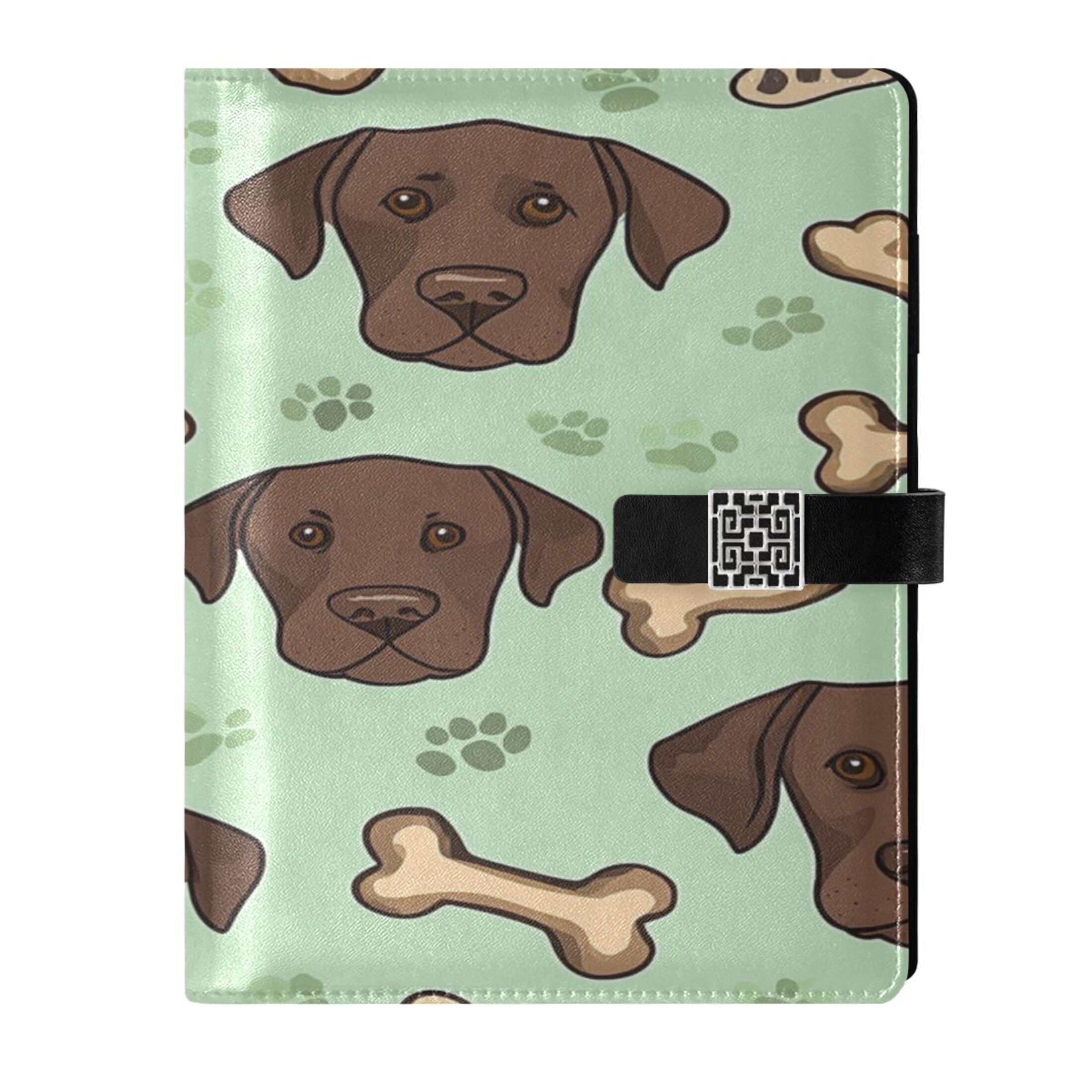 9.2x6.7 inch Leather Notebook 100 Sheets, Multi-Pocket Design & Pen ...