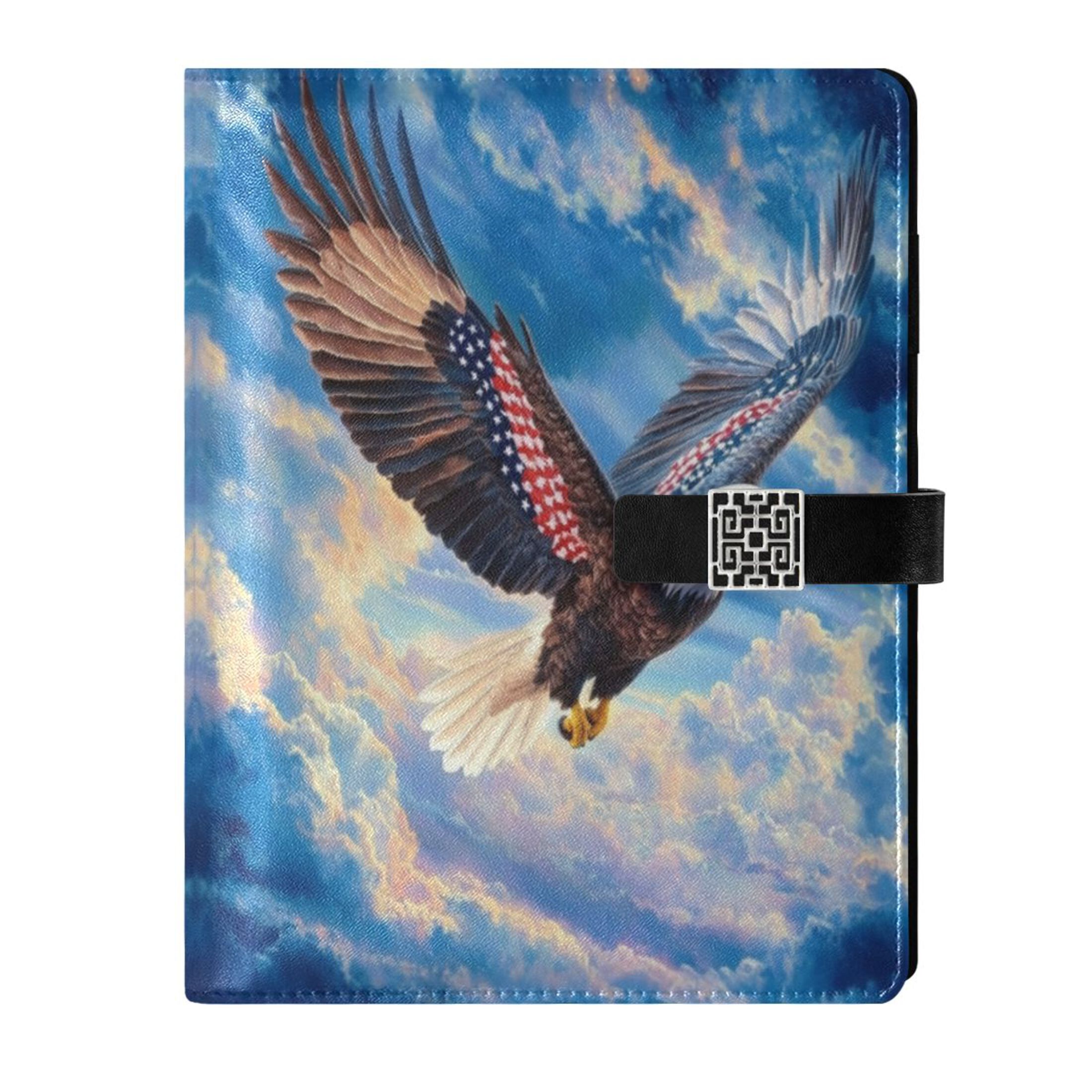 9.2x6.7 inch Leather Notebook 100 Sheets, Multi-Pocket Design & Pen ...