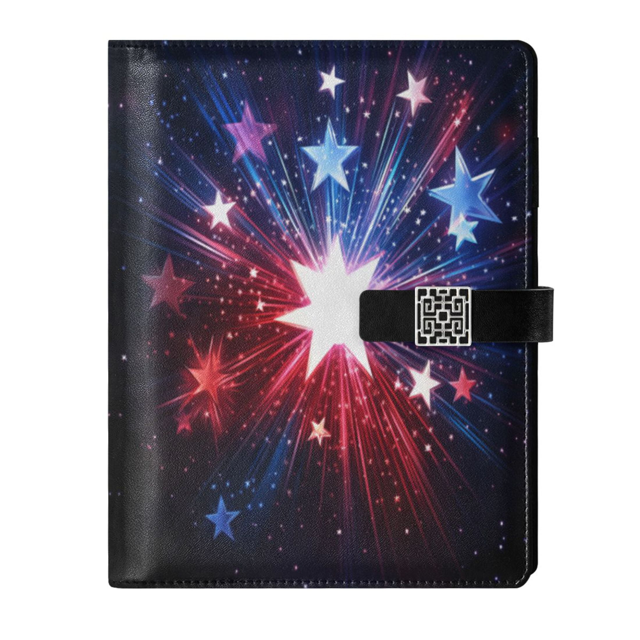 9.2x6.7 inch Leather Notebook 100 Sheets, Multi-Pocket Design & Pen ...