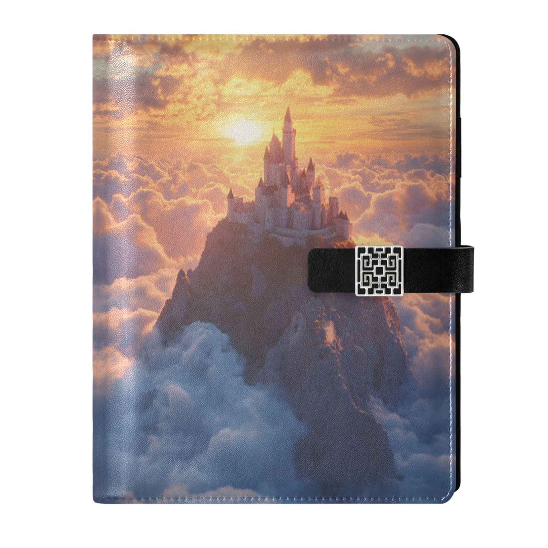 9.2x6.7 inch Leather Notebook 100 Sheets, Multi-Pocket Design & Pen ...