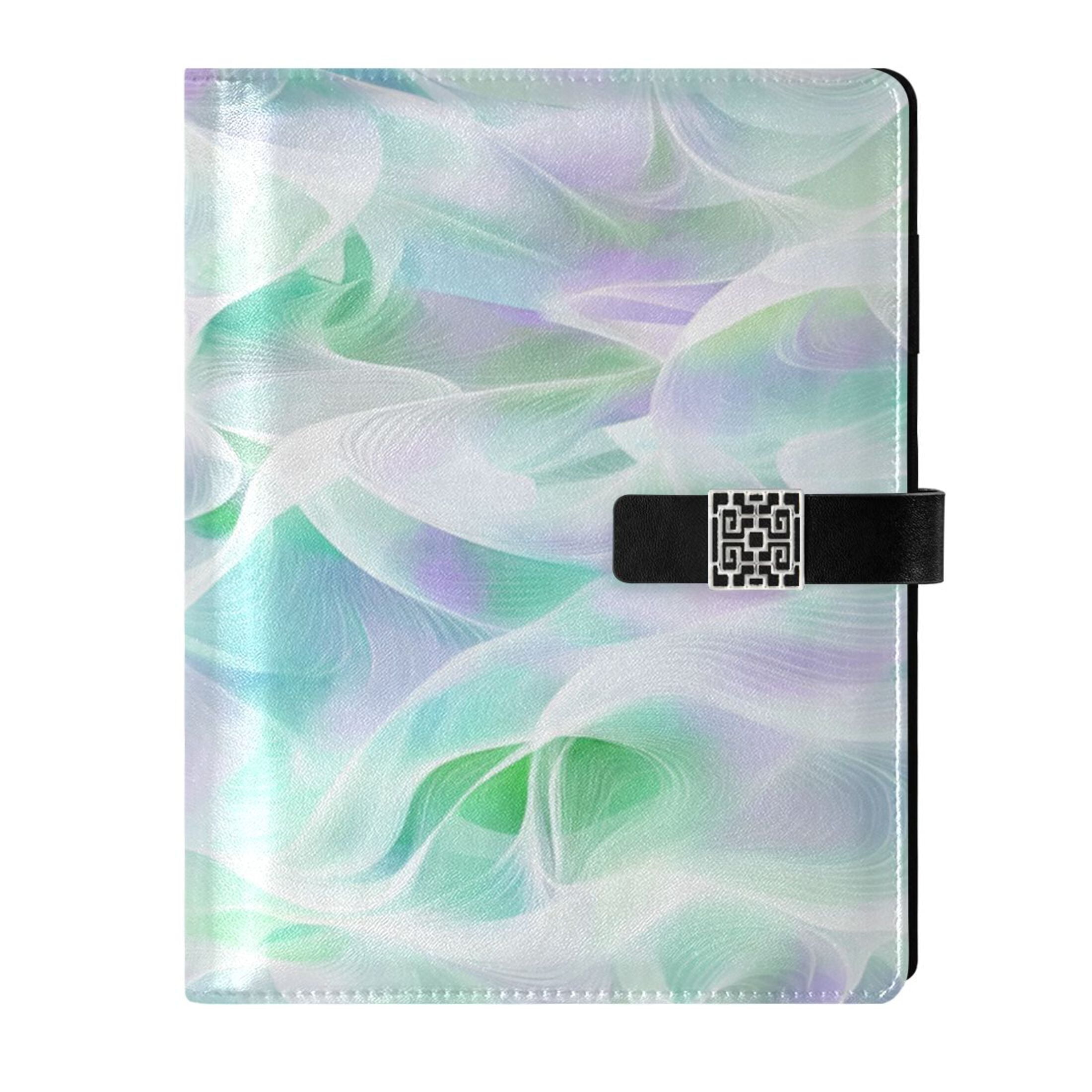 9.2x6.7 inch Leather Notebook 100 Sheets, Multi-Pocket Design & Pen ...