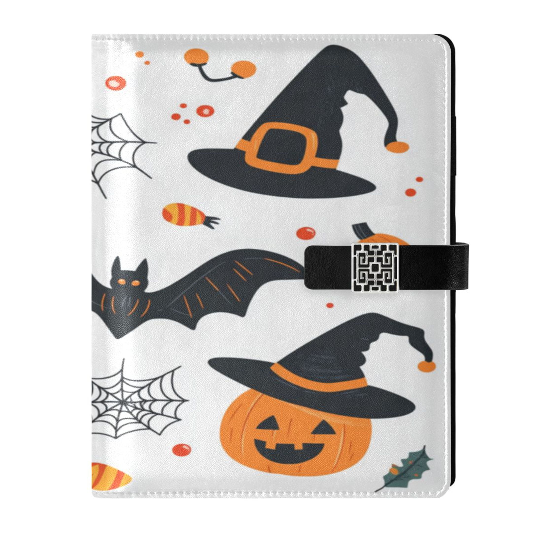 9.2x6.7 inch Leather Notebook 100 Sheets, Multi-Pocket Design & Pen ...