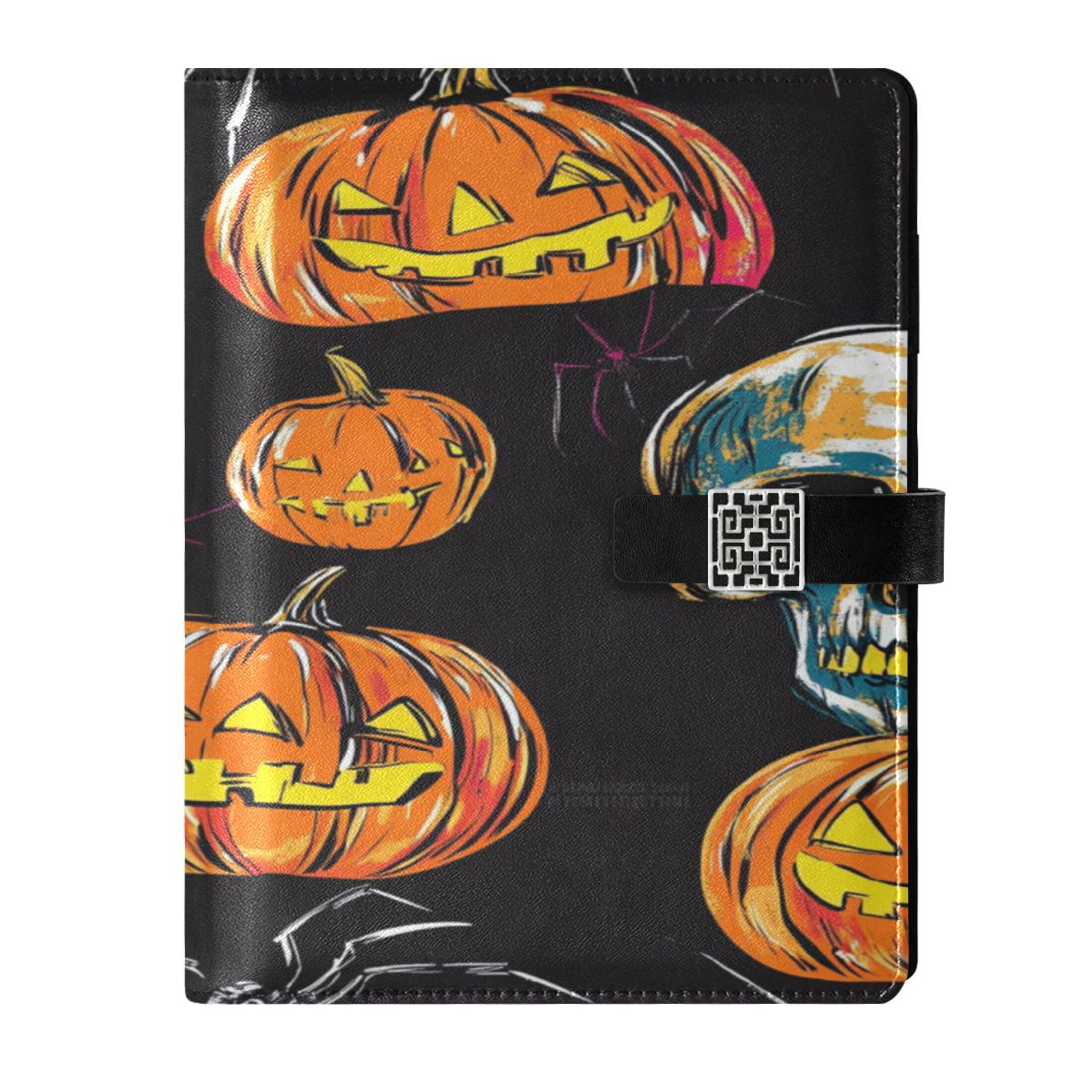 9.2x6.7 inch Leather Notebook 100 Sheets, Multi-Pocket Design & Pen ...