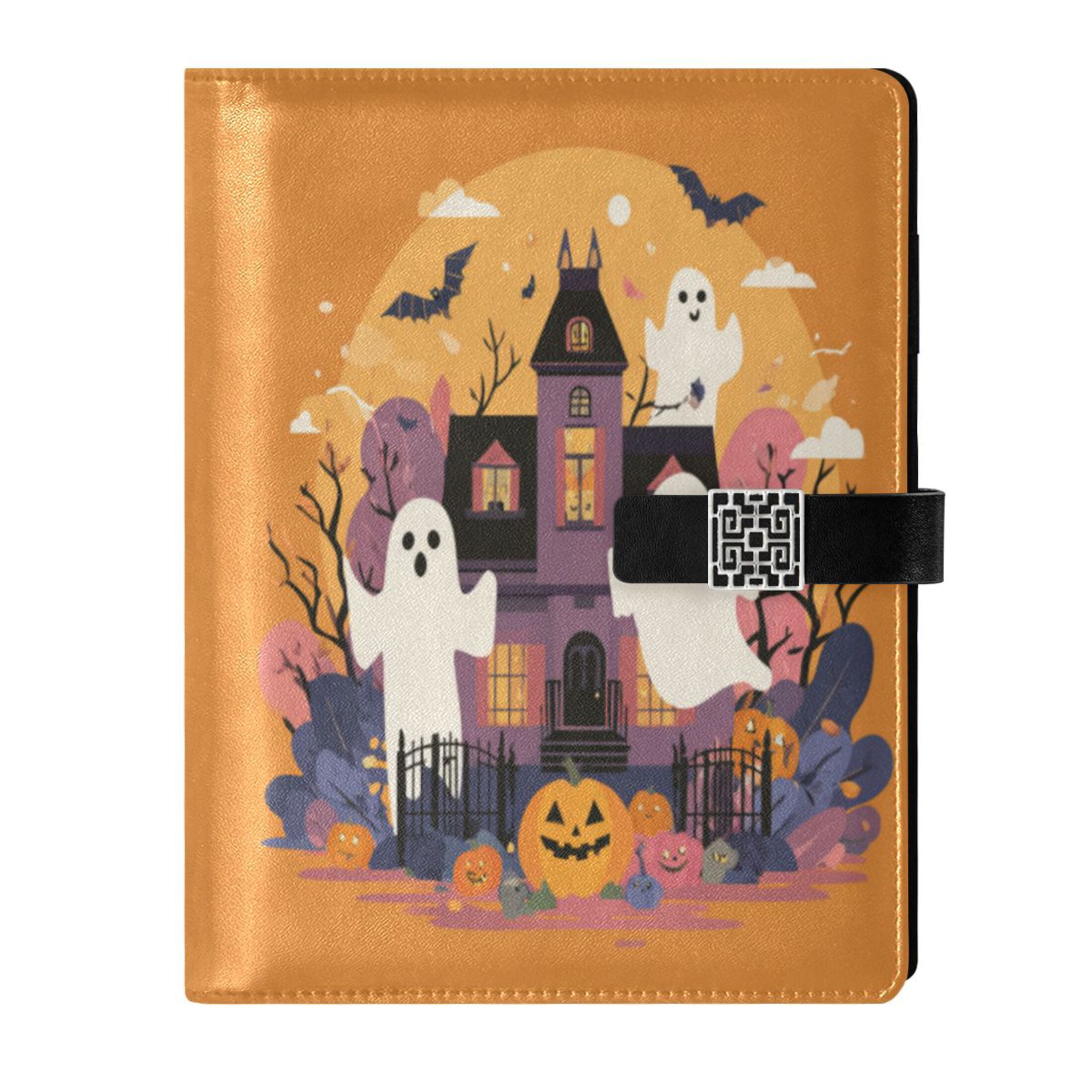 9.2x6.7 inch Leather Notebook 100 Sheets, Multi-Pocket Design & Pen ...
