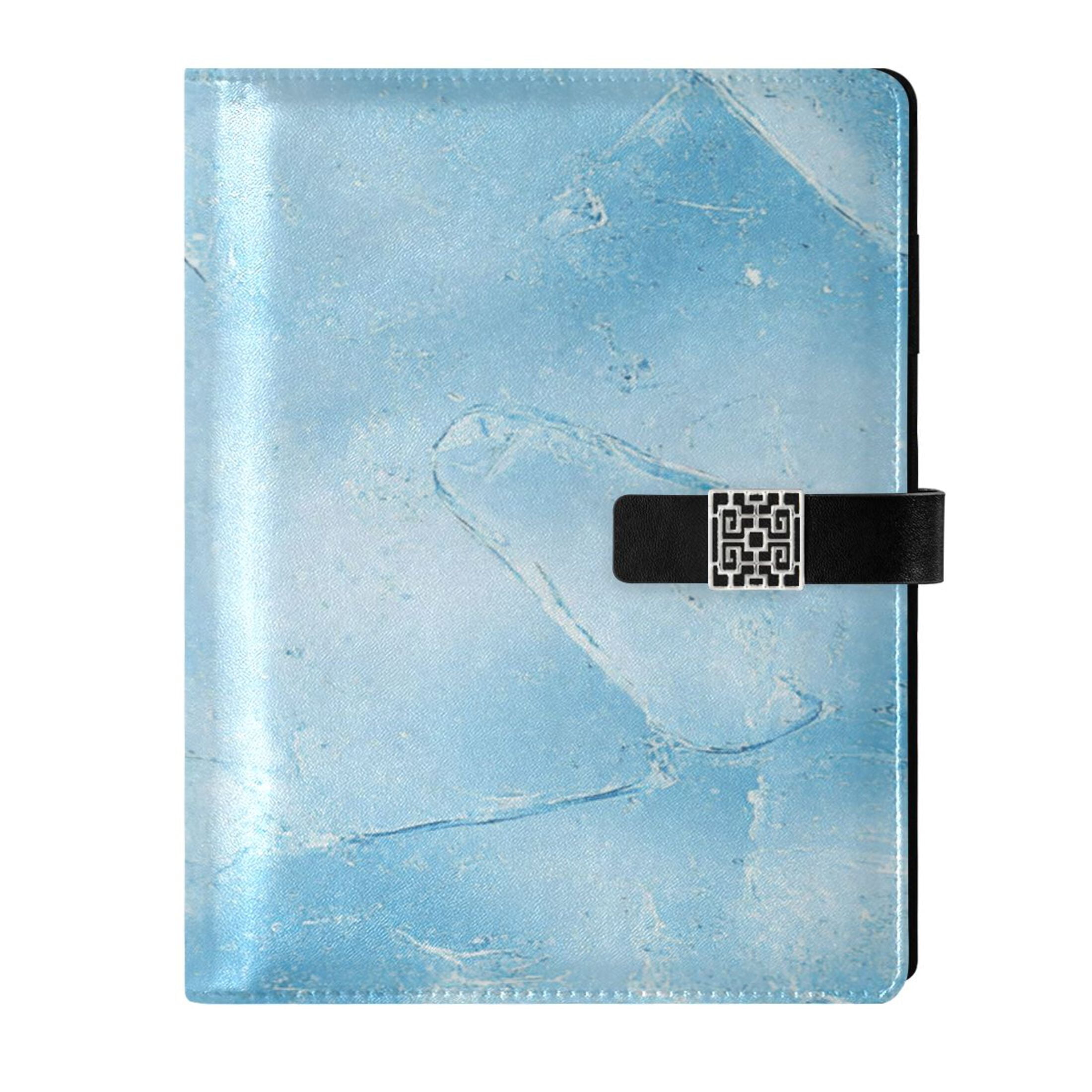 9.2x6.7 inch Leather Notebook 100 Sheets, Multi-Pocket Design & Pen ...
