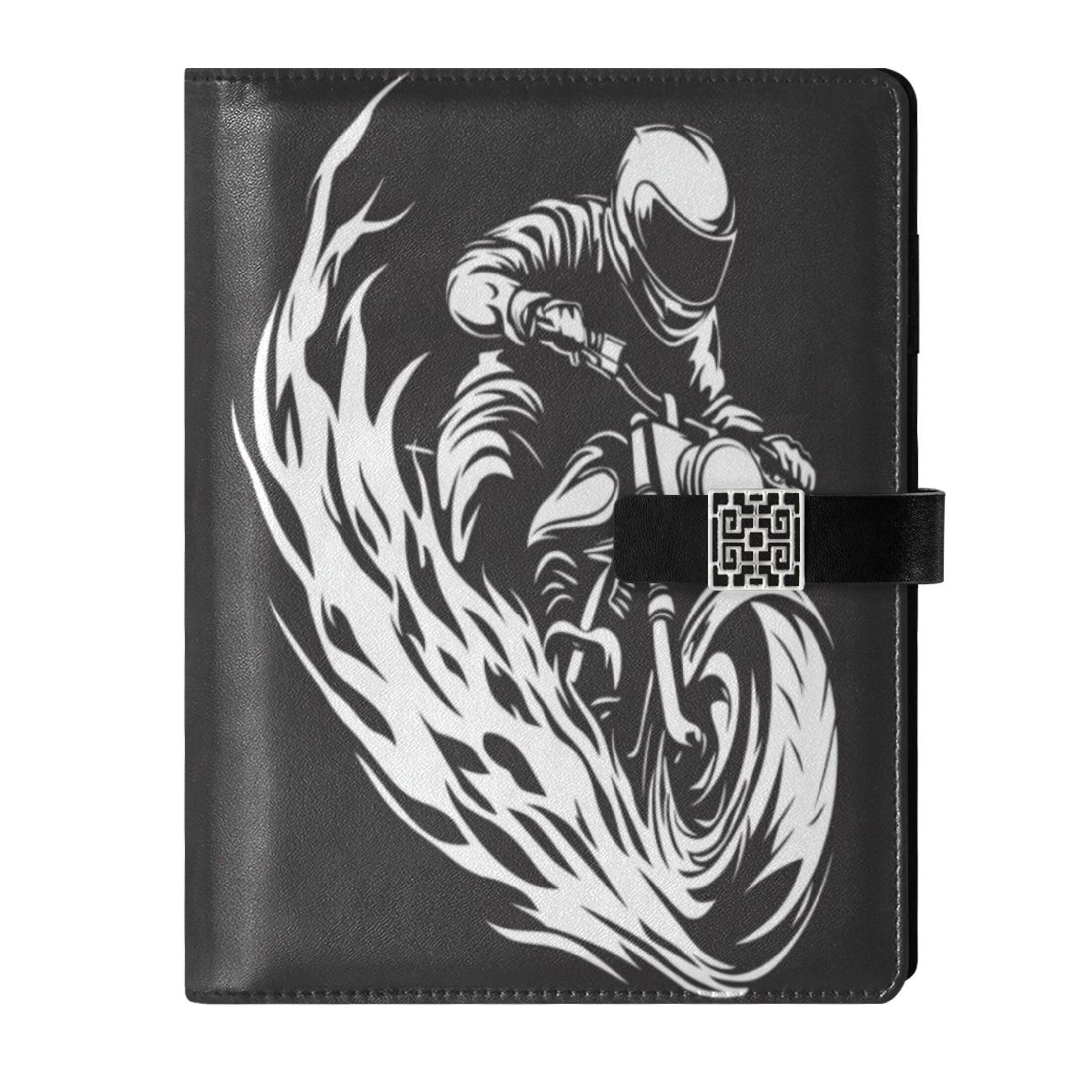 9.2x6.7 inch Leather Notebook 100 Sheets, Multi-Pocket Design & Pen ...