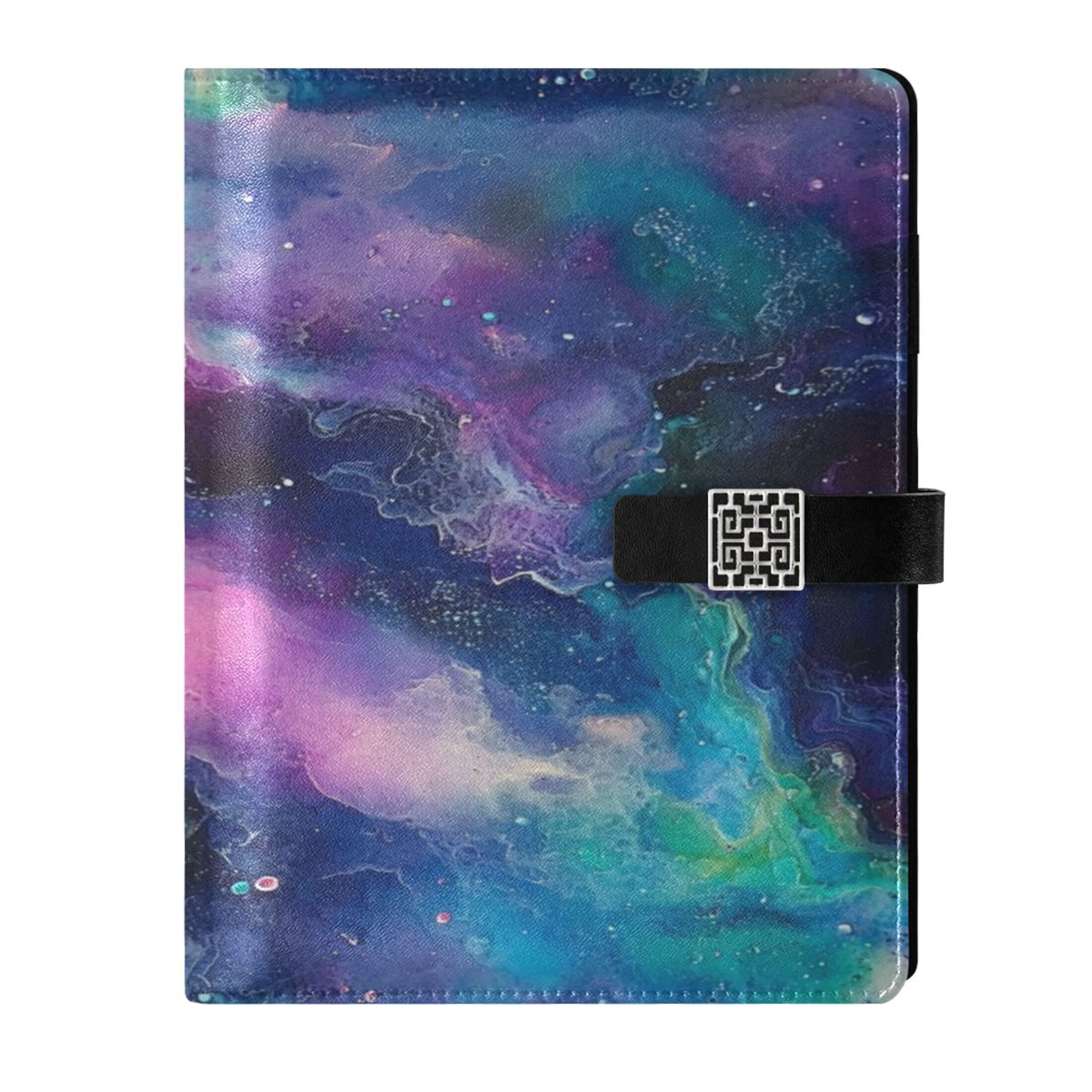 9.2x6.7 inch Leather Notebook 100 Sheets, Multi-Pocket Design & Pen ...