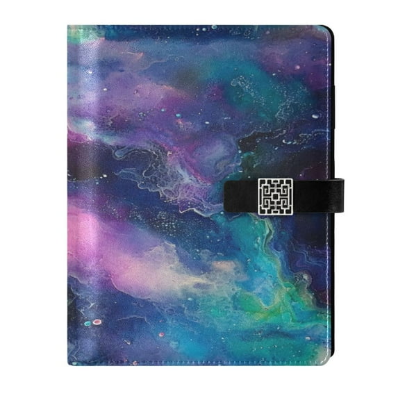 9.2x6.7 inch Leather Notebook 100 Sheets, Multi-Pocket Design & Pen ...