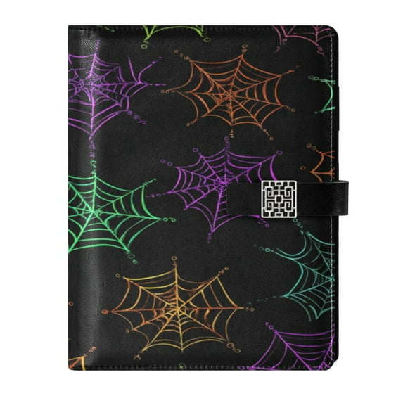 9.2x6.7 inch Leather Notebook 100 Sheets, Multi-Pocket Design & Pen ...