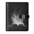 9.2x6.7 inch Leather Notebook 100 Sheets, Multi-Pocket Design & Pen ...