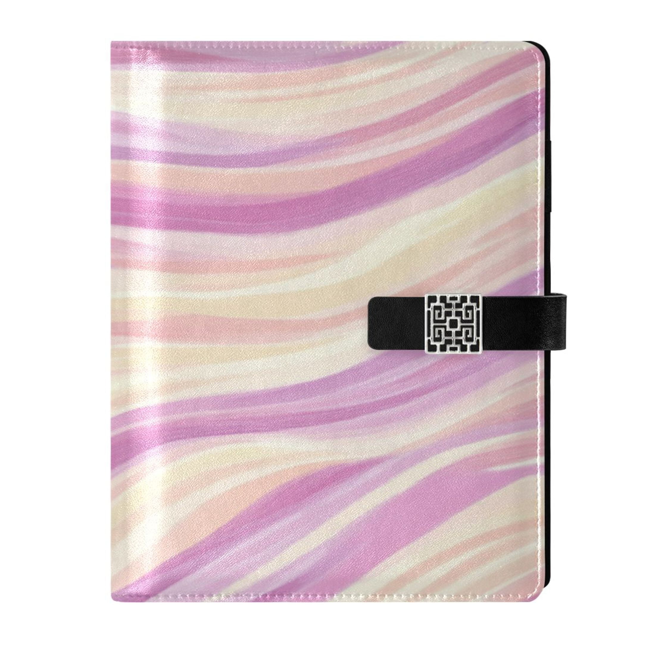 9.2x6.7 inch Leather Notebook 100 Sheets, Multi-Pocket Design & Pen ...