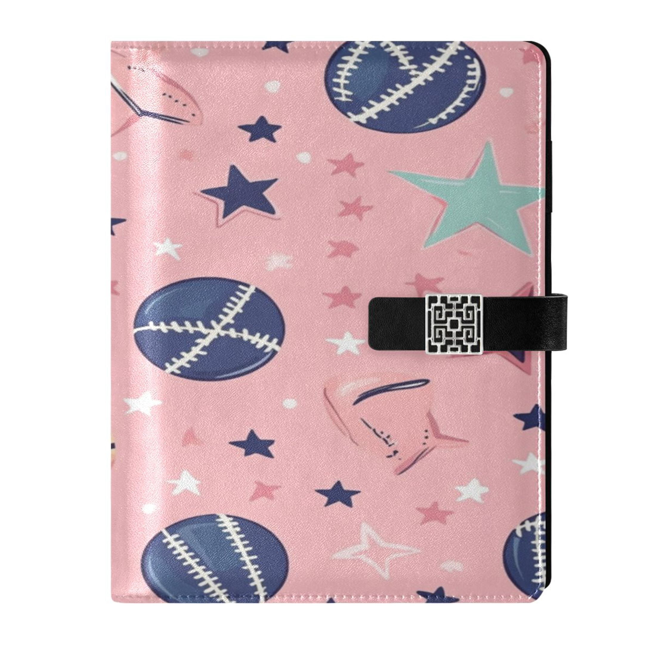 9.2x6.7 inch Leather Notebook 100 Sheets, Multi-Pocket Design & Pen ...