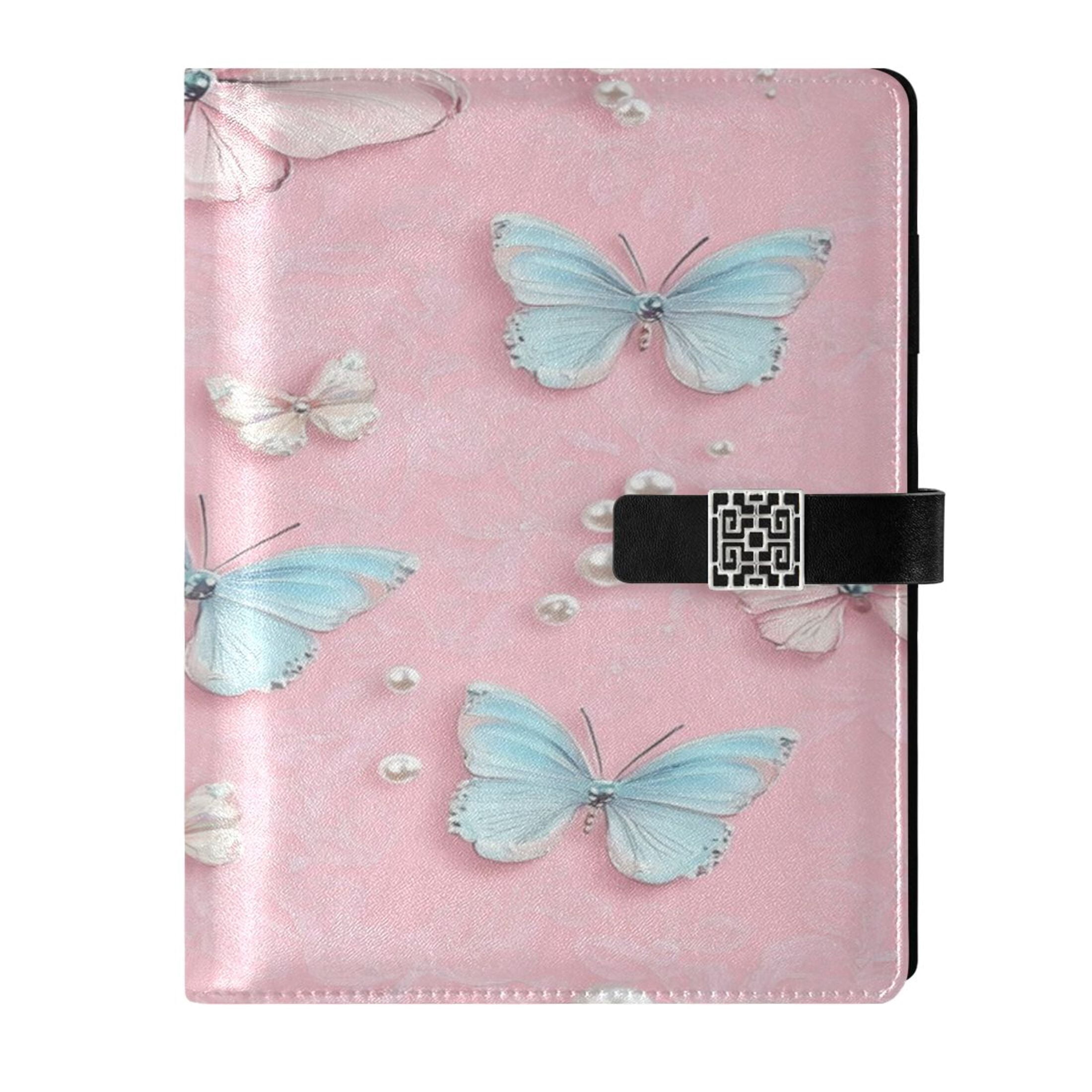 9.2x6.7 inch Leather Notebook 100 Sheets, Multi-Pocket Design & Pen ...