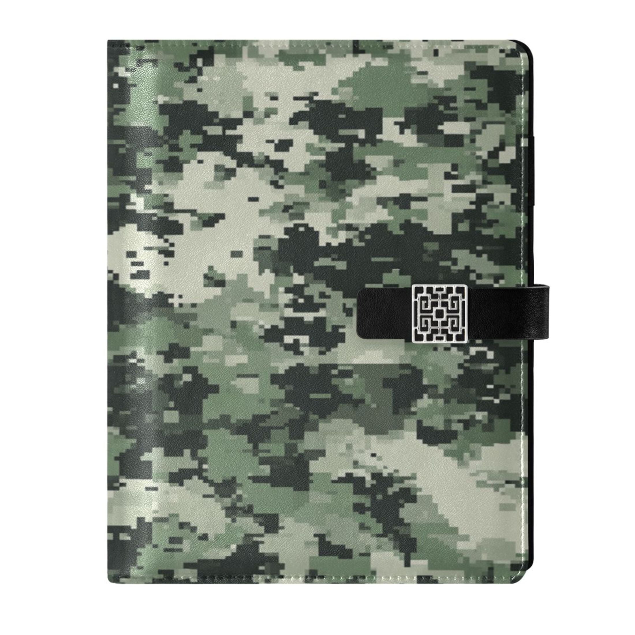 9.2x6.7 inch Leather Notebook 100 Sheets, Multi-Pocket Design & Pen ...