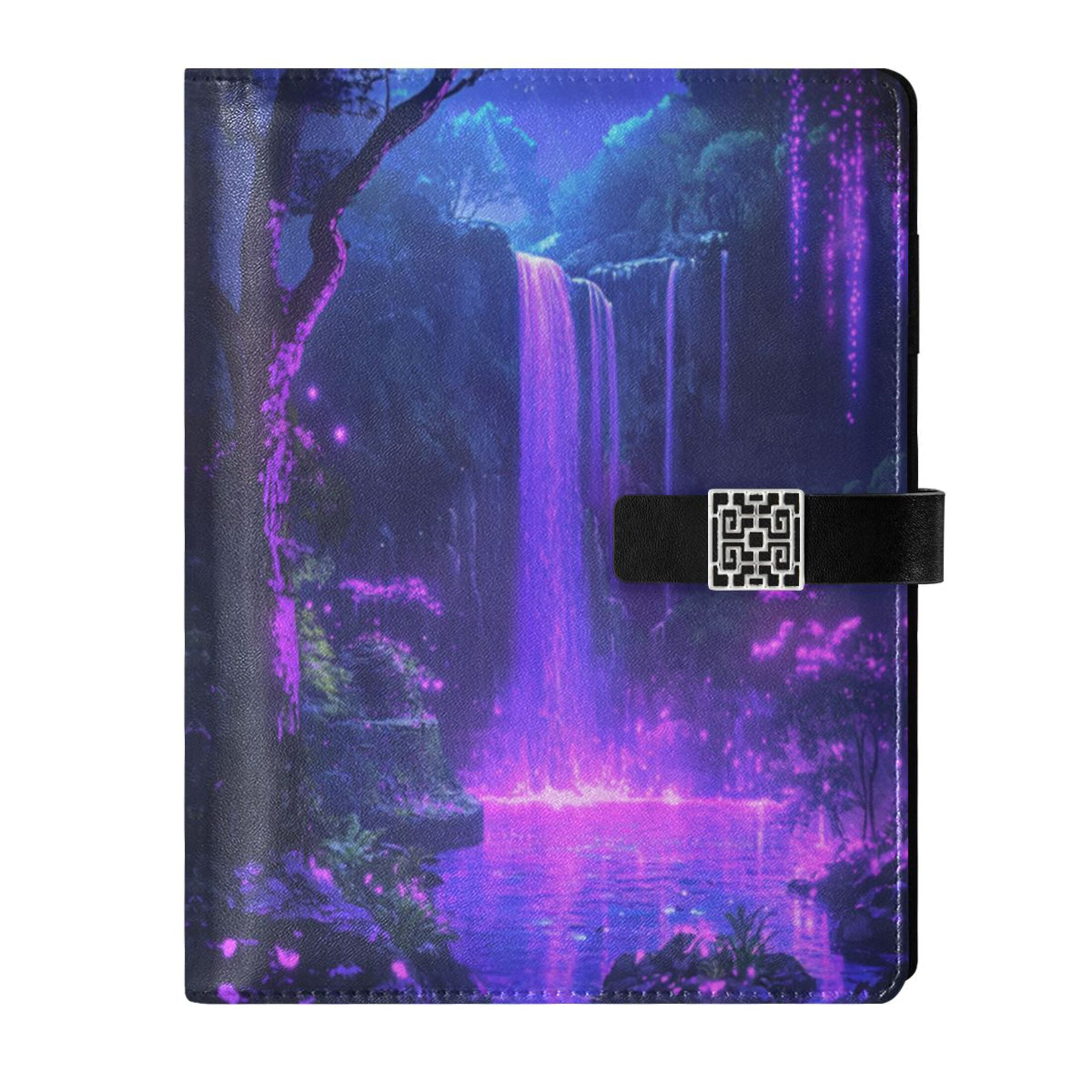 9.2x6.7 inch Leather Notebook 100 Sheets, Multi-Pocket Design & Pen ...