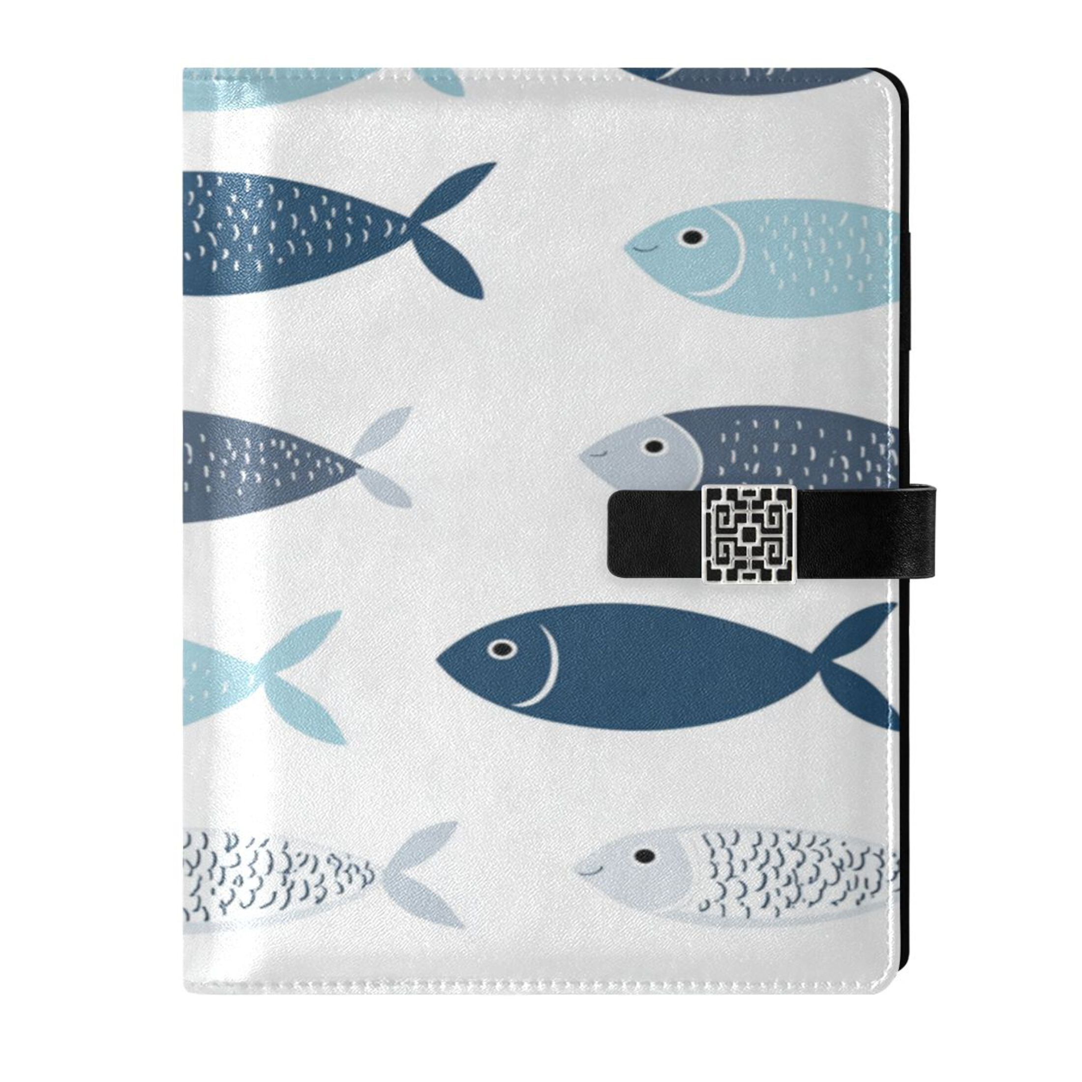 9.2x6.7 inch Leather Notebook 100 Sheets, Multi-Pocket Design & Pen ...