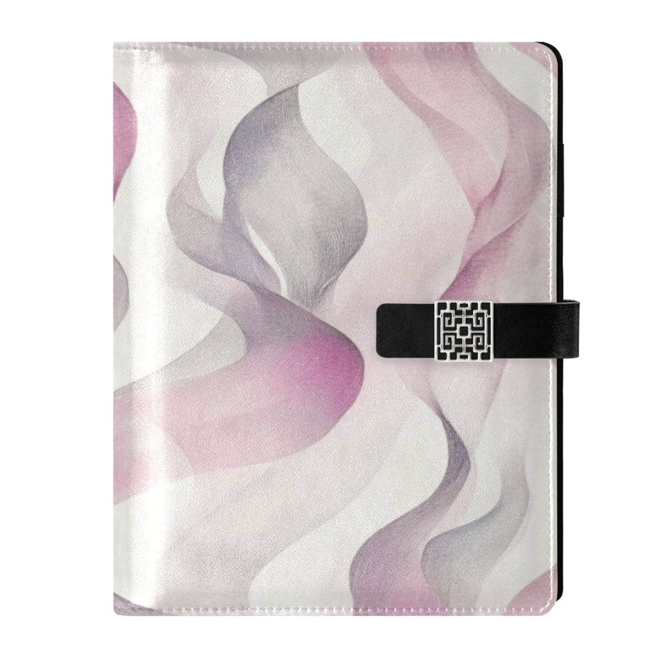 9.2x6.7 inch Leather Notebook 100 Sheets, Multi-Pocket Design & Pen ...