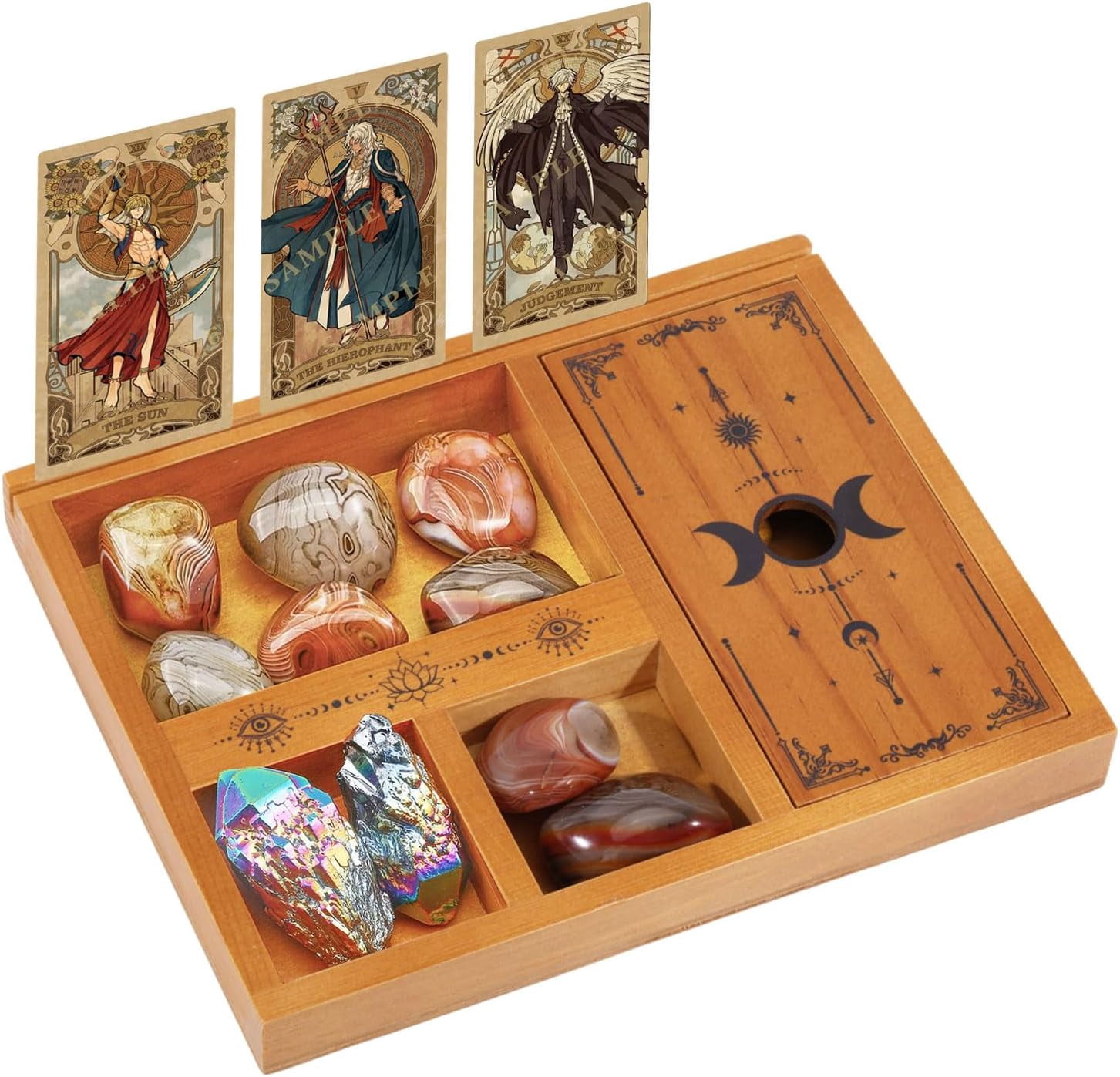 9.2x7.2inch Tarot Card Holder Stand Wooden Tarot Card Stand Board Wood ...