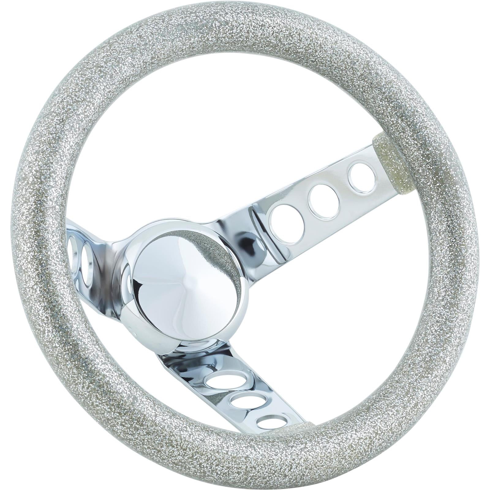 9-3/4 Inch Silver Metalflake Steering Wheel, 5-1/2 Dish - Walmart.com