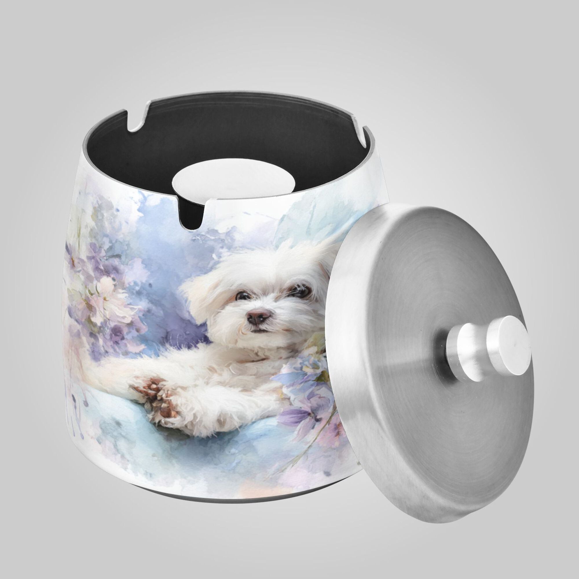 9.3*9.3*9.7”in Ashtray with Lid for Cigarette Stainless Steel Smokeless ...